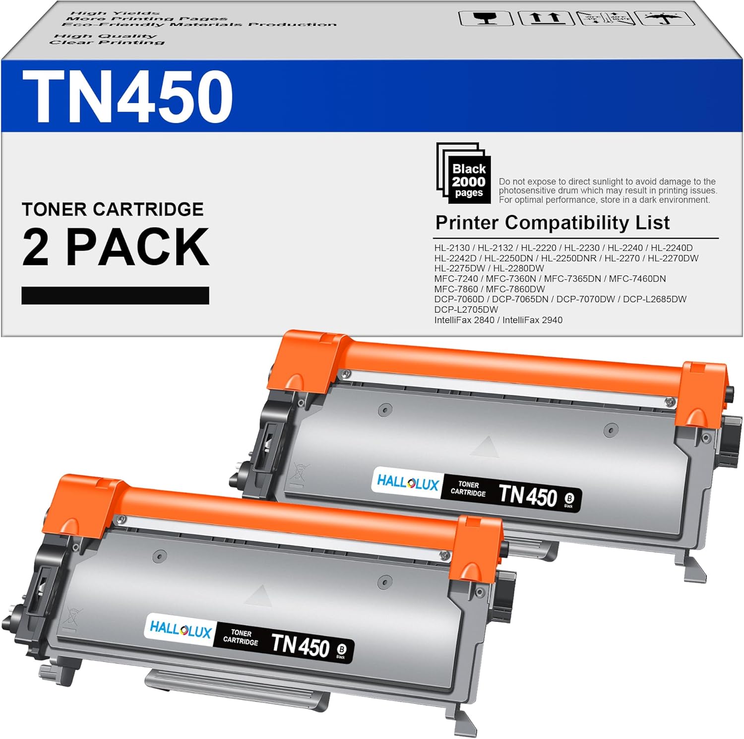 TN450 TN420 Toner Cartridge Replacement for Brother TN 450 TN 420 TN ...