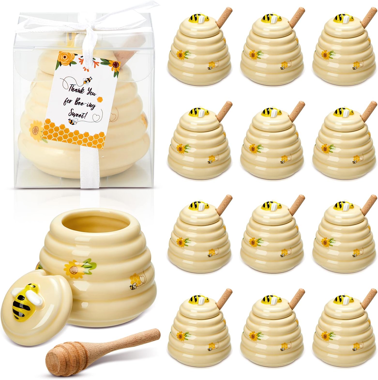 Amazon.com: Yinder 12 Pcs Honey Party Favors Bee Party Favors Honey ...