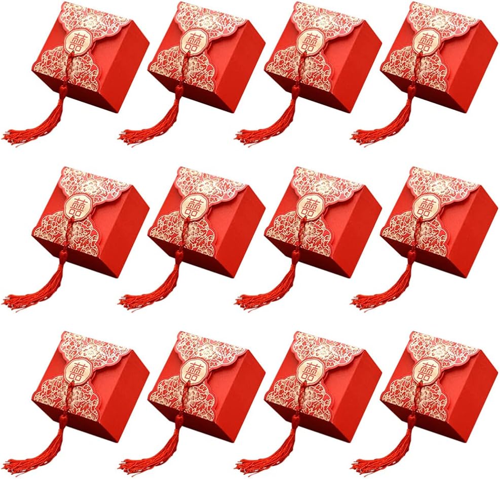 Amazon.com: KESYOO 20pcs Wedding Party Favor Boxes Chinese Style Xi ...