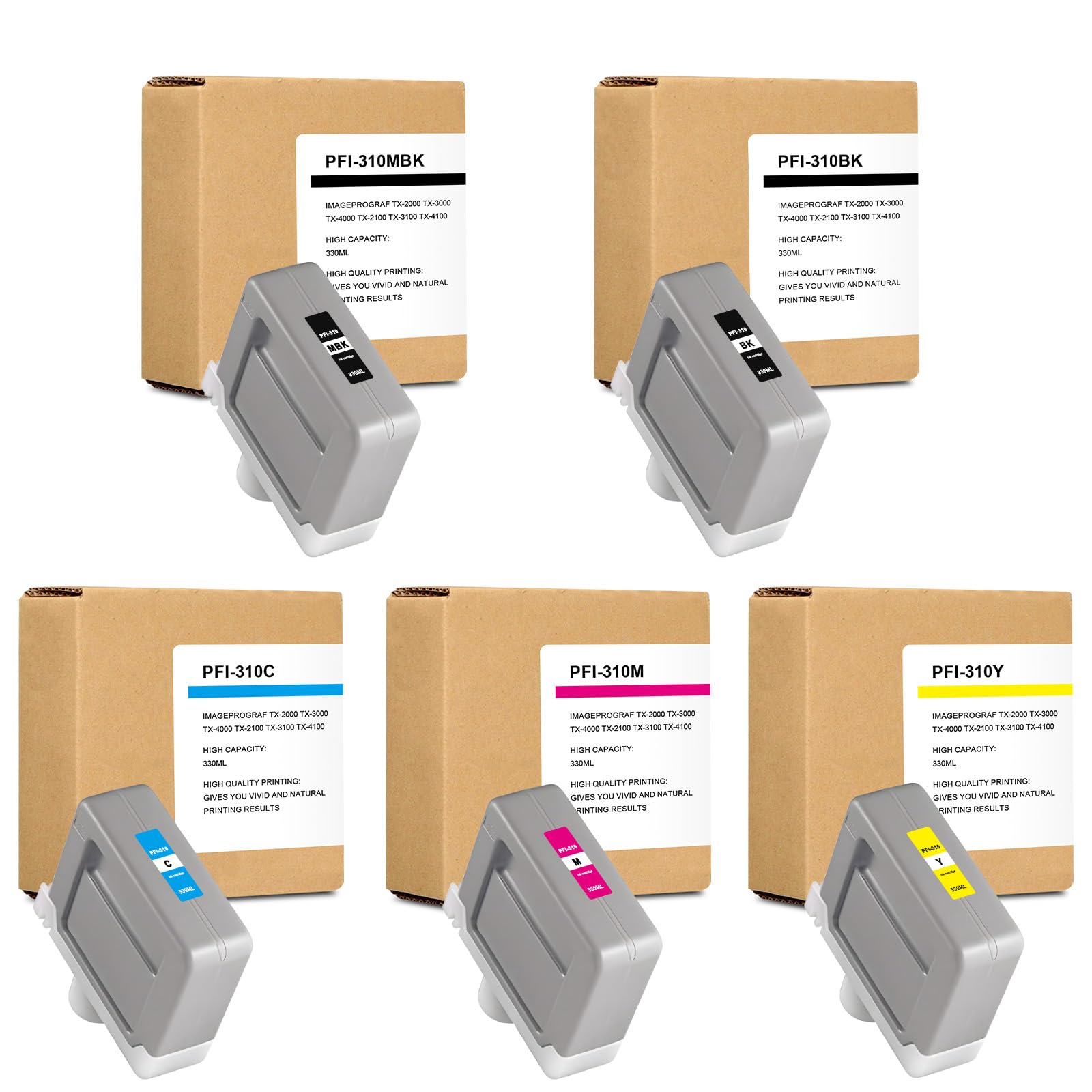 Amazon.com: BUEGOO PFI310 Ink Cartridge Compatible for Canon ...