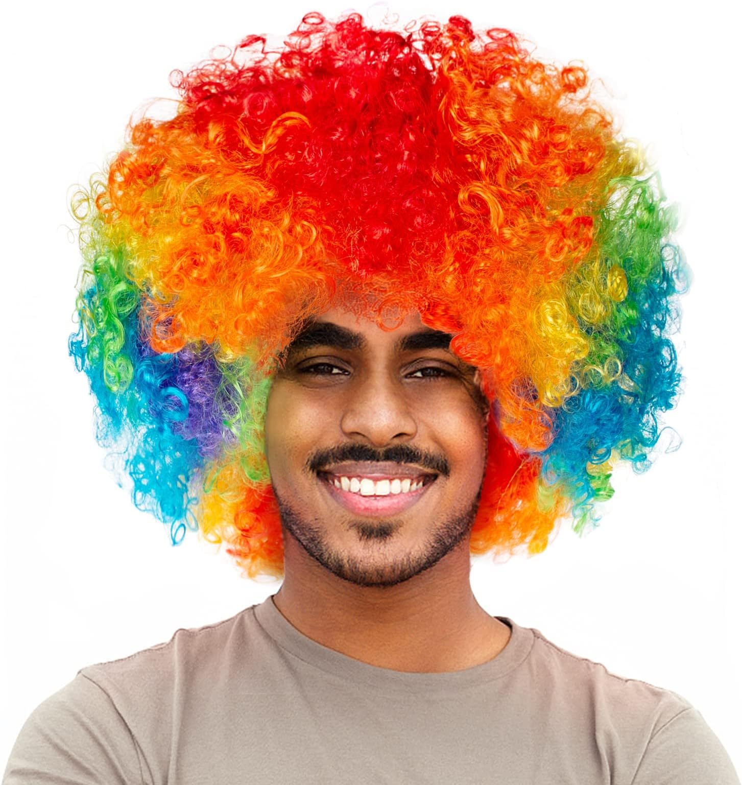 Amazon.com: jiebor Clown Costume Set Clown Rainbow Wig Nose Bow Tie ...