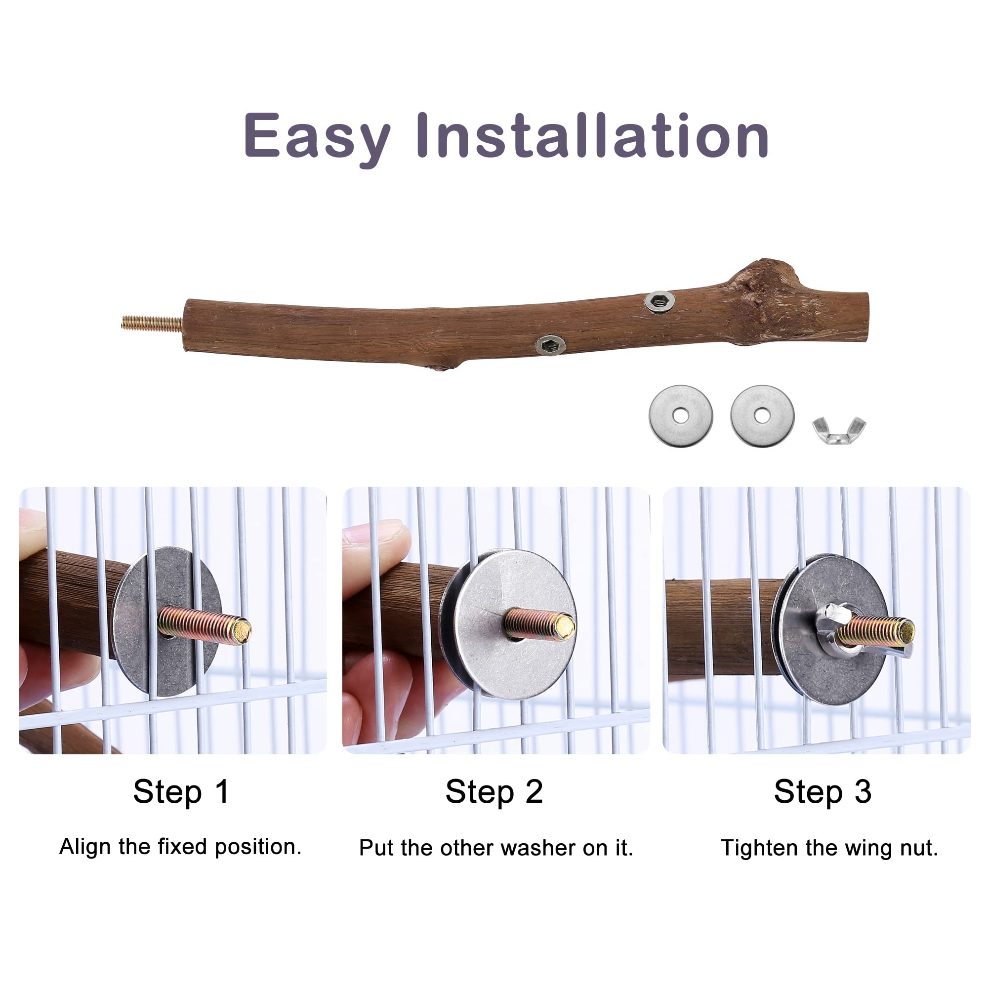 Snapklik.com : CozyCabin Natural Bird Perch Stand, Hanging Multi Branch ...