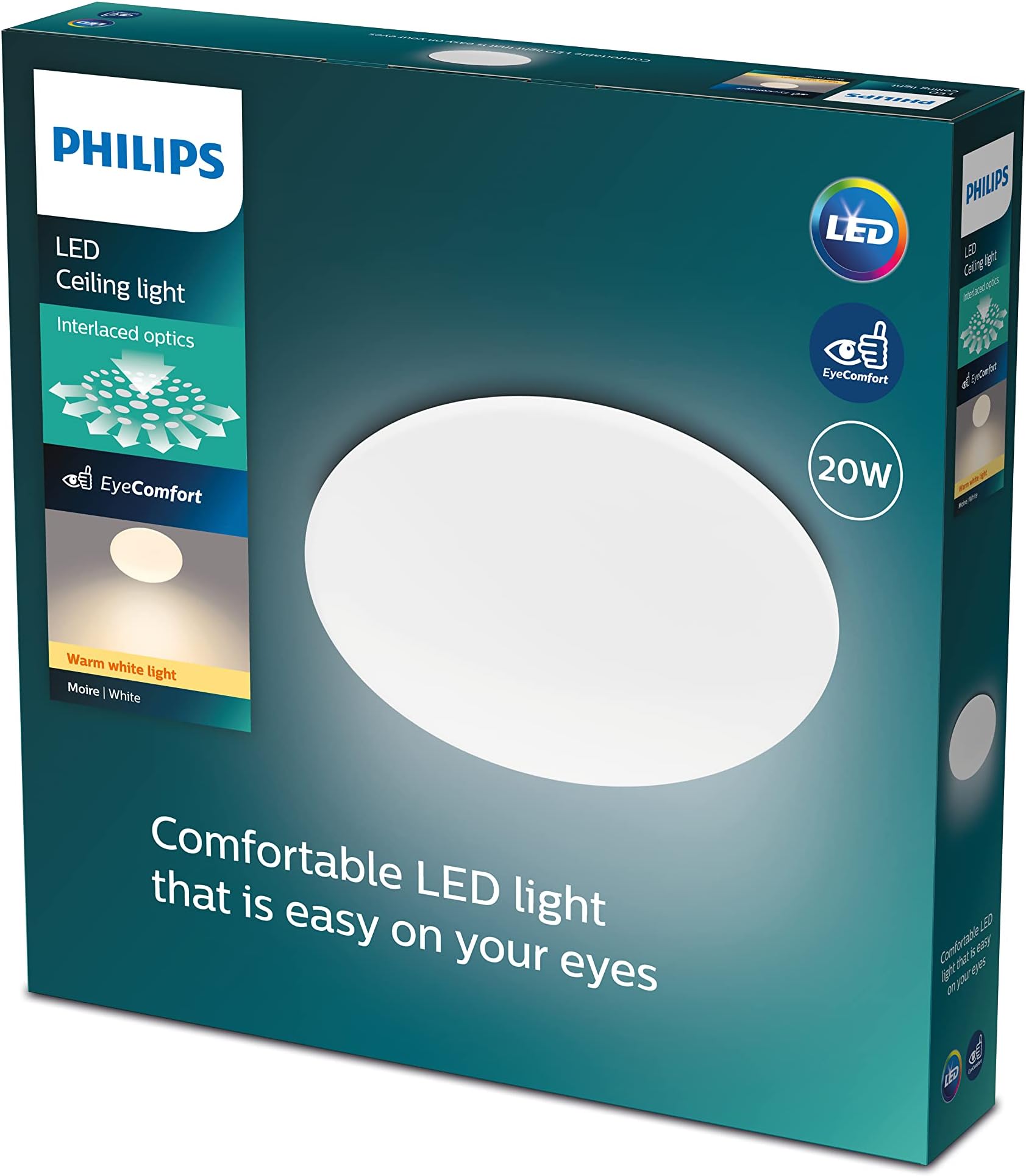 PHILIPS LED Doris Bathroom Ceiling Light 4000K 17W IP44 [Cool White ...