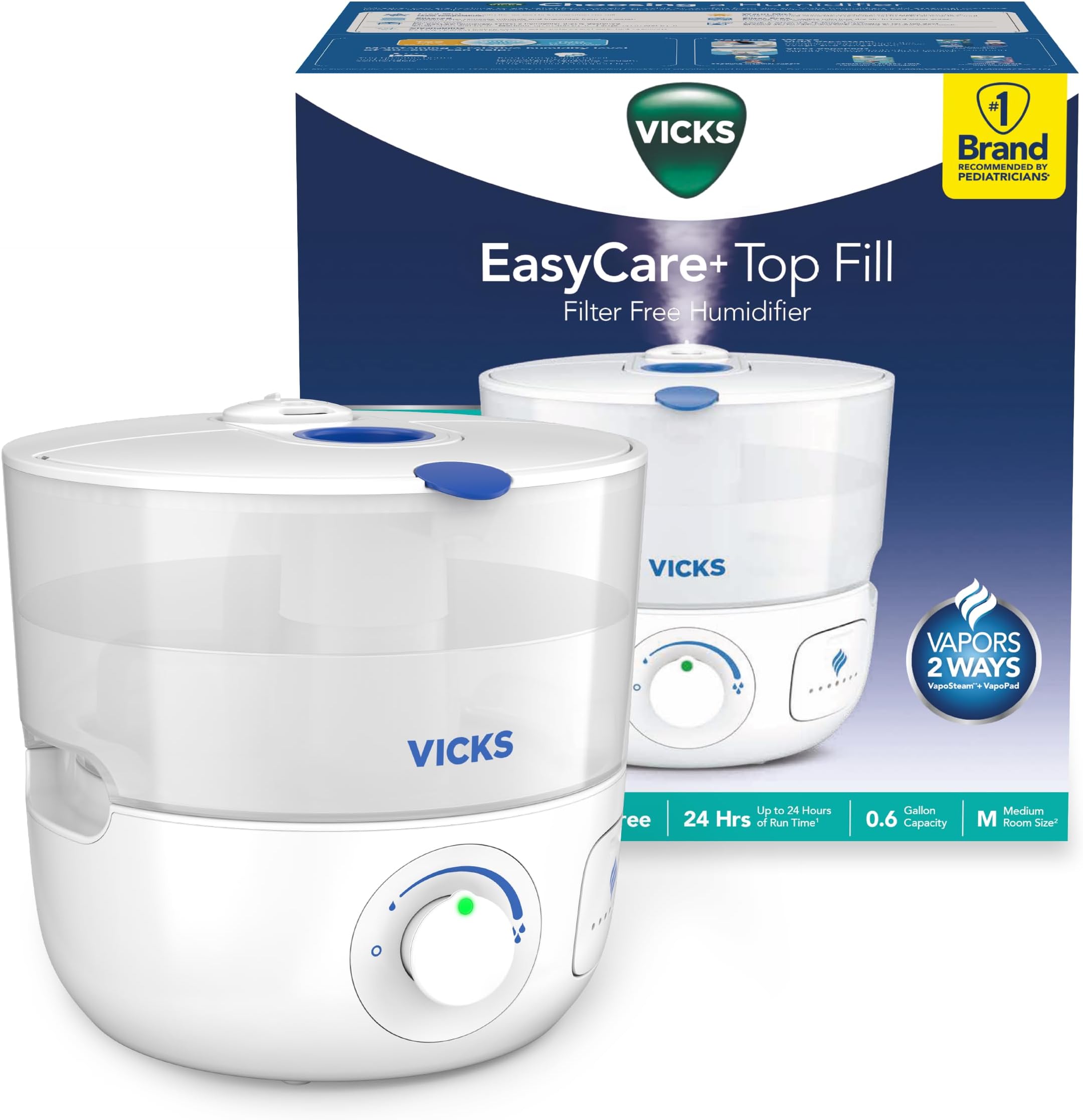 Amazon.com: Vicks EasyCare Plus Top Fill Filter-Free Cool Mist ...