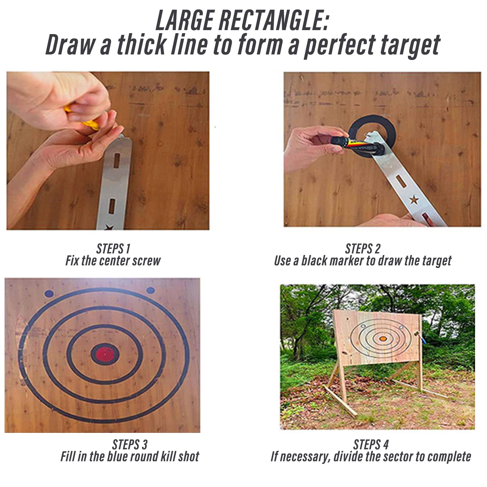 Throwing Axe Target Template Stencil, Axe Throwing Target Template, Durable Stainless Bullseye ...