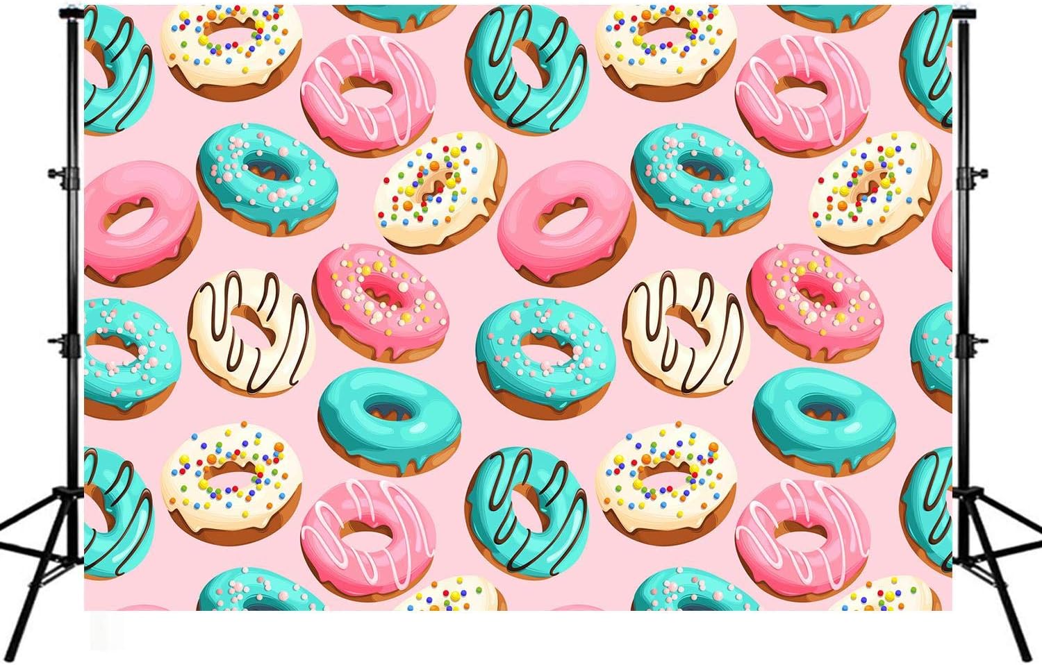 Amazon.com : Donut Backdrop, Sweet Donuts Baby Shower Birthday Party ...