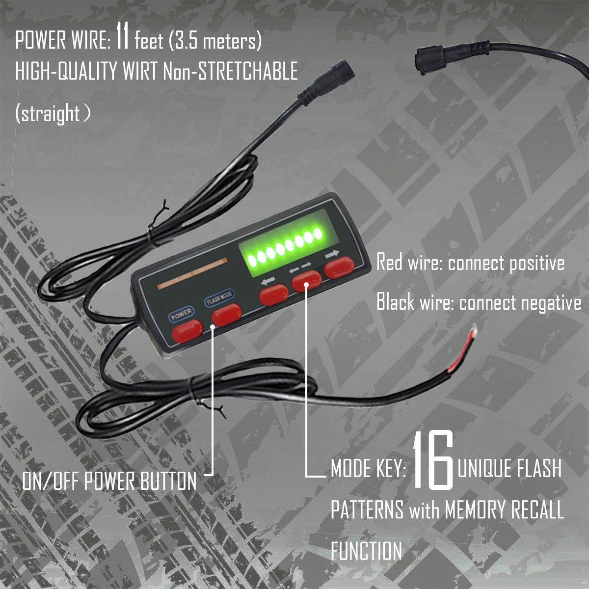 Snapklik.com : Traffic Advisor Light Bar 36 Inch 16 Flash Modes 32 Led ...