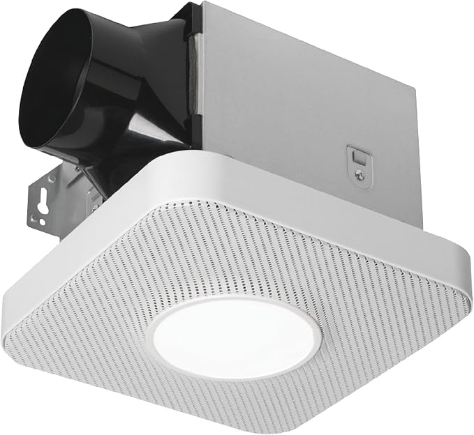 Homewerks 7130-40-BT DC Bathroom Fan with Light and Bluetooth Speaker ...