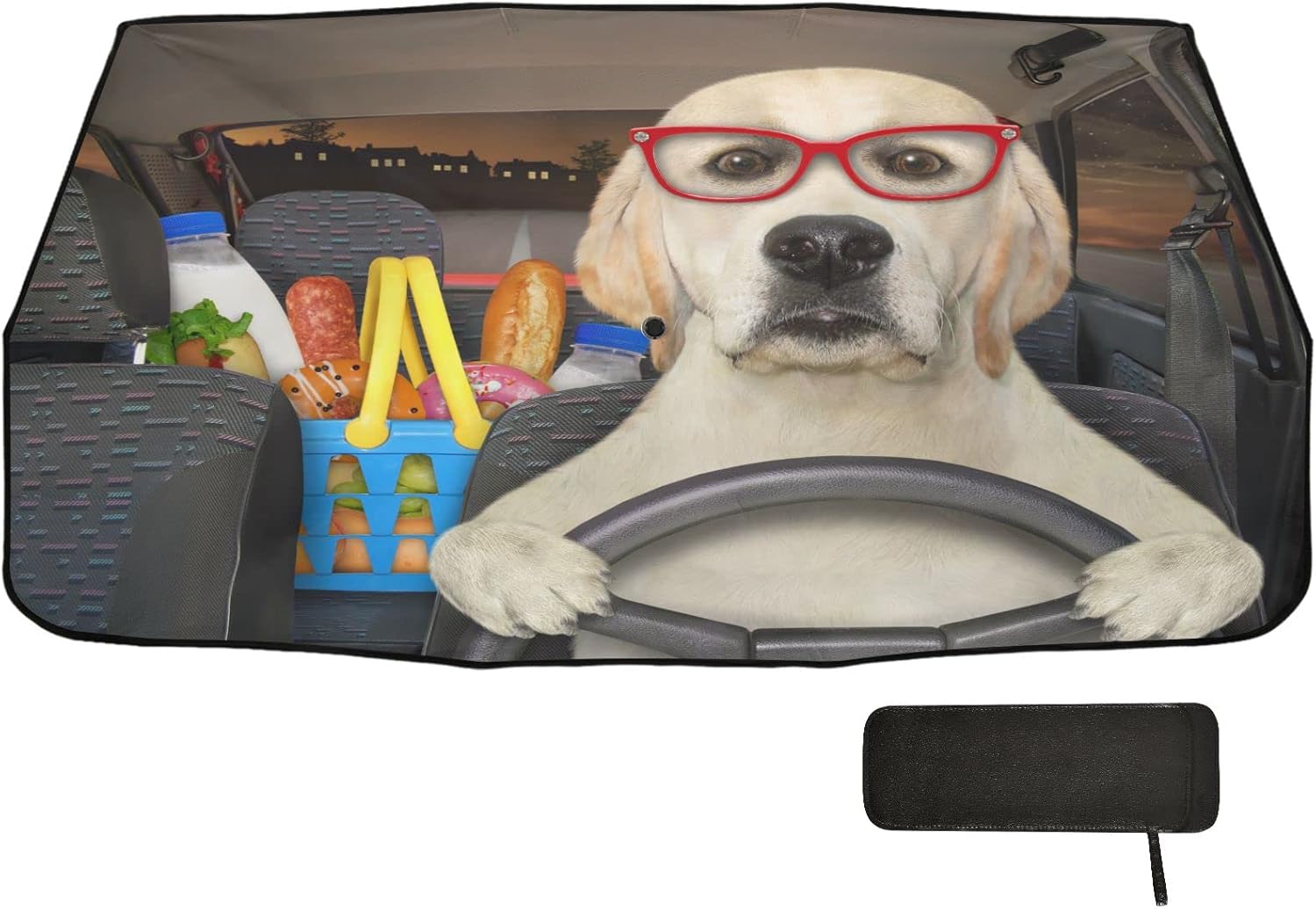 Amazon.com: Blueangle Labrador Dog Windshield Sunshade Umbrella for Car ...