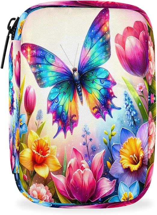 Amazon.com: Butterfly Color Flower Pill Case Travel Pill Organizer ...