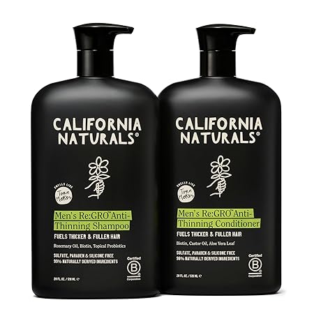 Amazon.com : California Naturals Mens Re:Gro Shampoo and Conditioner ...