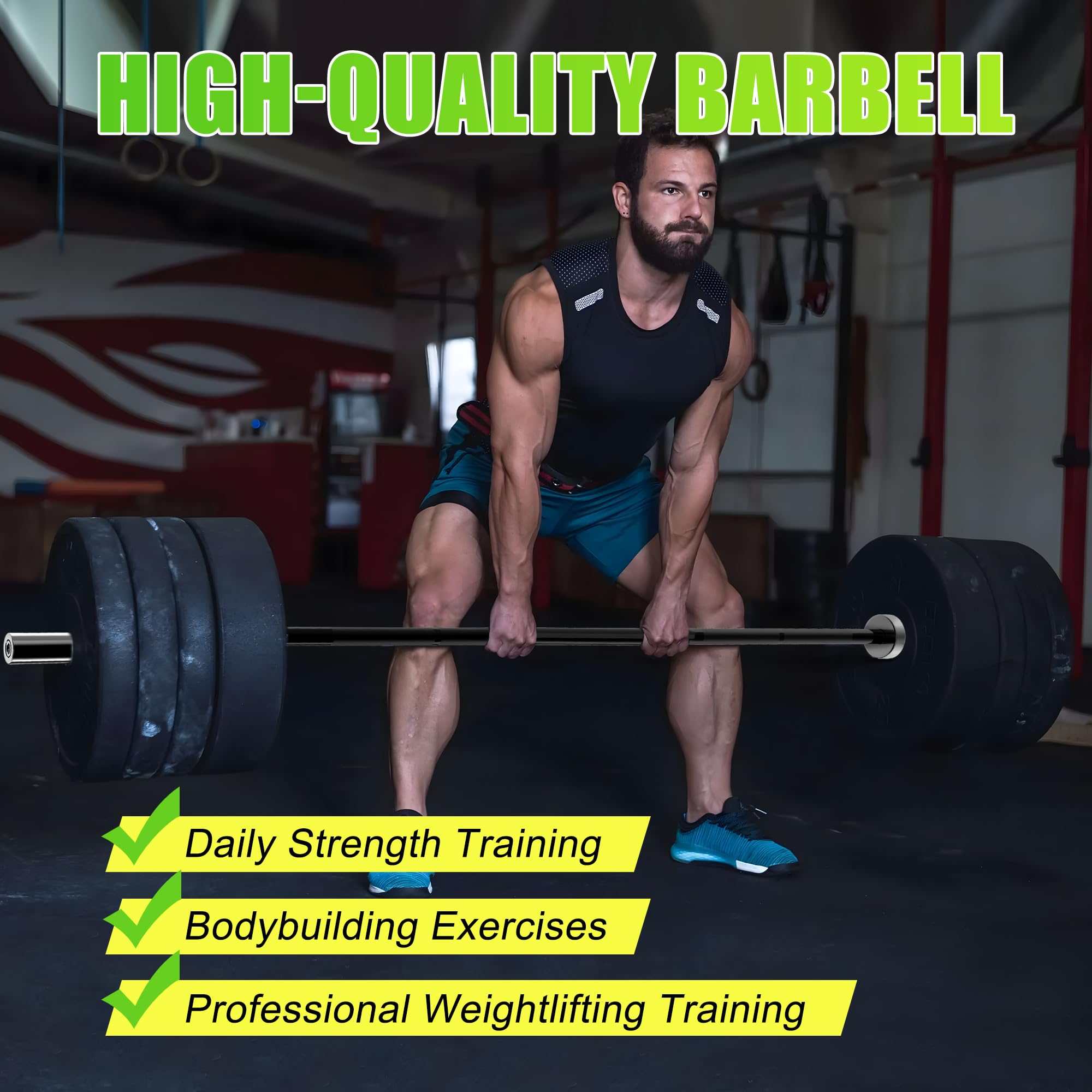 Snapklik.com : 7ft Weights Lifting Bar, Olympic Bar For Gym And Home ...