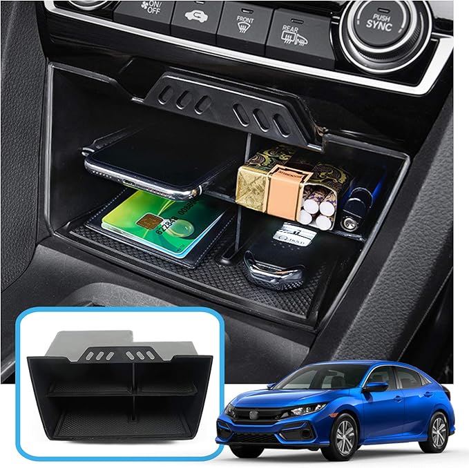 Ruiya Compatible with Honda Civic MK10 2018-2021 Centre Console Storage ...
