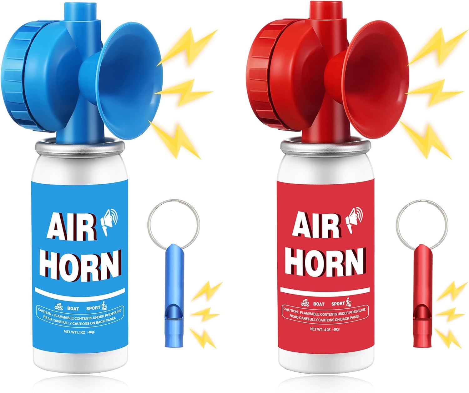 Amazon.com: 1.4oz Boat Air Horn,130DB Loud Mini Safety Bear Horn Can ...