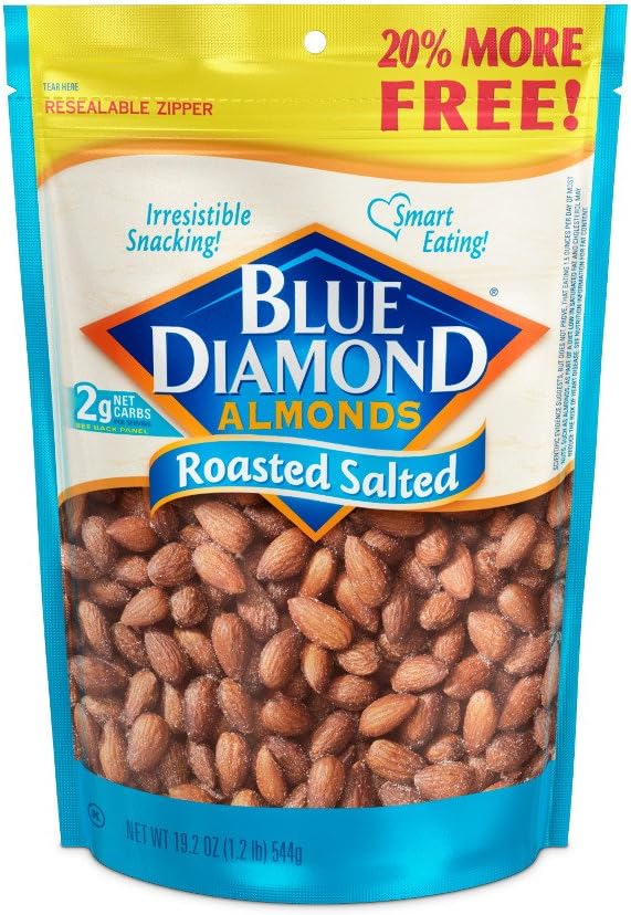 Amazon.com: Blue Diamond Almonds Whole Natural Raw Snack Nuts, 40 Oz ...