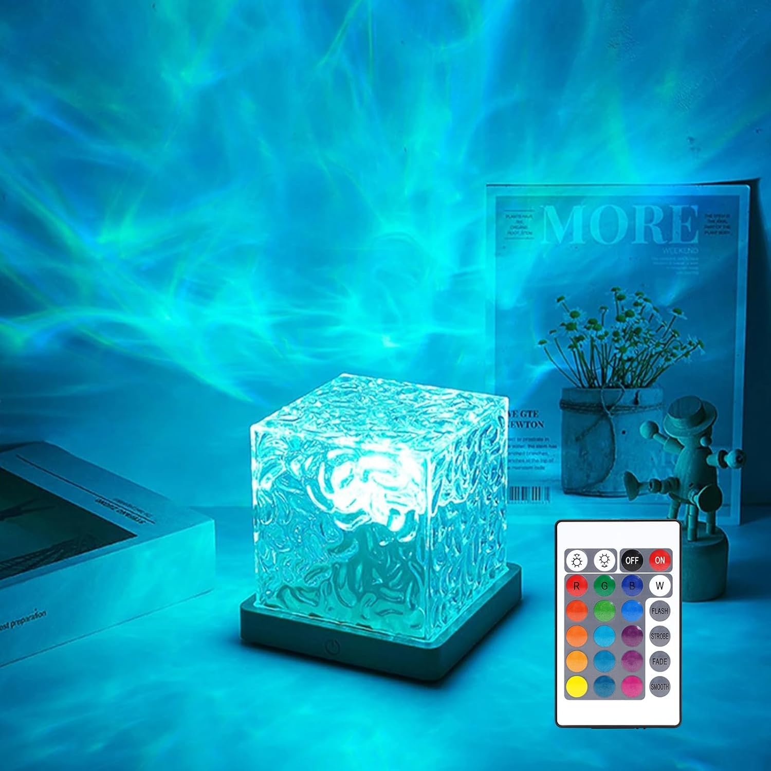 Northern Lights Ocean Wave Projector Light, 16 Colors Gradual Rotating ...