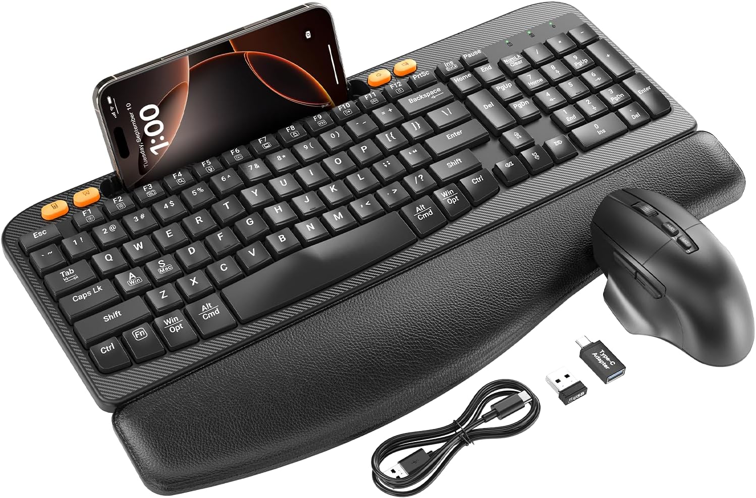 Amazon.com: Lighted up Full Size 2.4G Wireless Keyboard and Mouse Combo ...