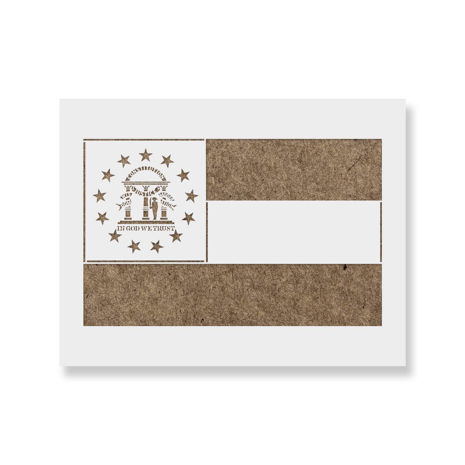 Amazon.com: Georgia State Flag Stencil - Bring A Touch of America to ...