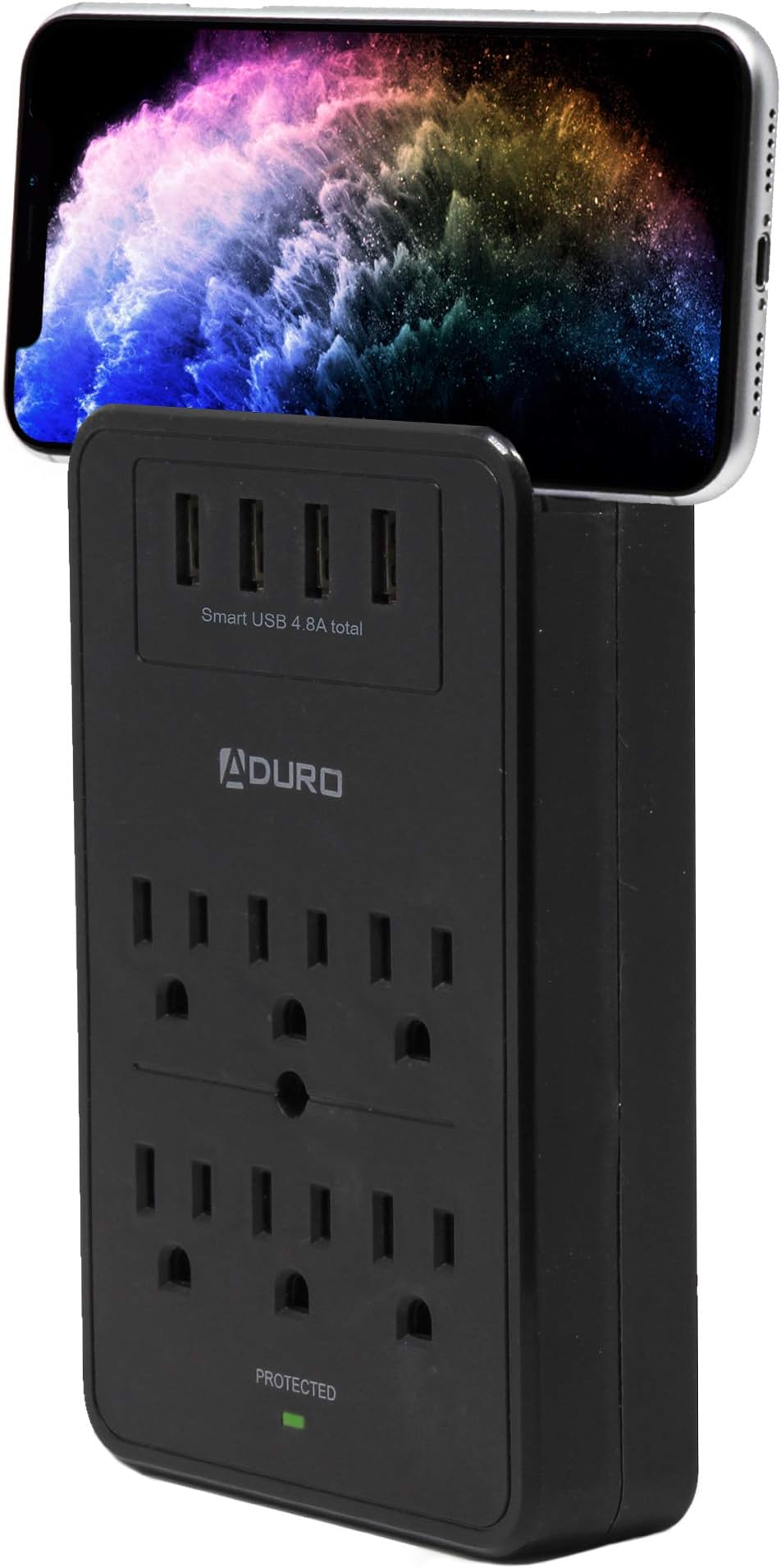 Amazon.com: Aduro Surge Protector 2 Outlets Power Strip Station with 2 ...