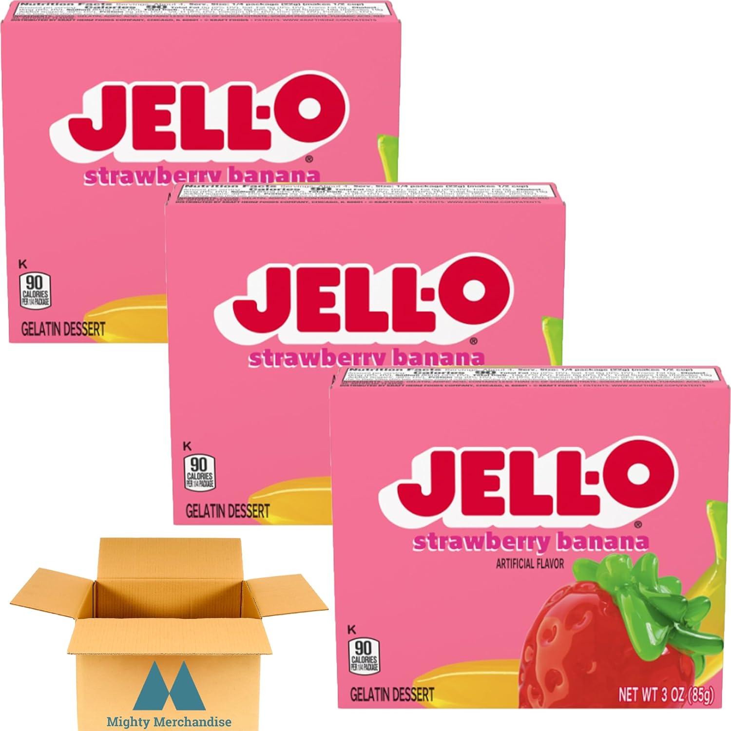 Amazon.com : Jell-O Strawberry-Banana Gelatin Mix - 3 oz Boxes (Pack of ...
