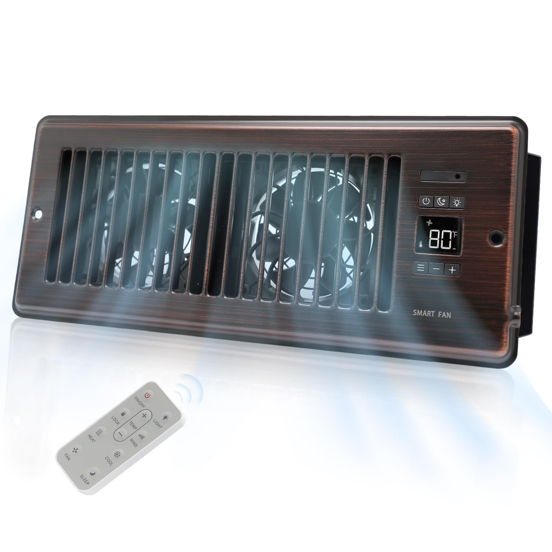 SANYCASA 4'' x12'' Super Quiet Register Booster Fan - Vent Fan Booster ...