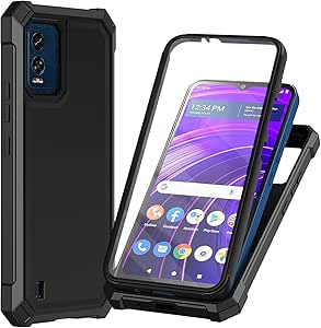 Amazon.com: TJS Compatible for BLU View Speed 5G B1550VL Case, [Built-in Tempered Glass Screen ...