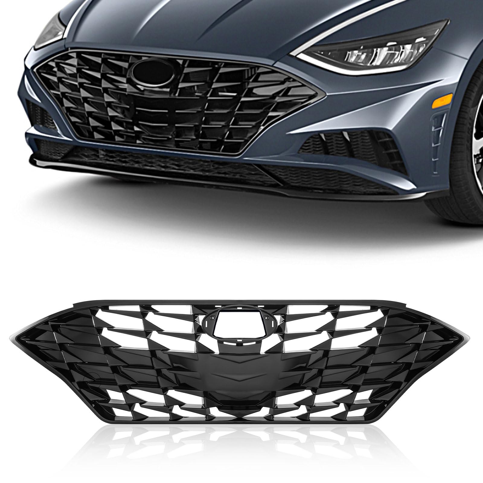 Snapklik.com : TODO Front Bumper Grille Upper Grill For Sonata Sport ...