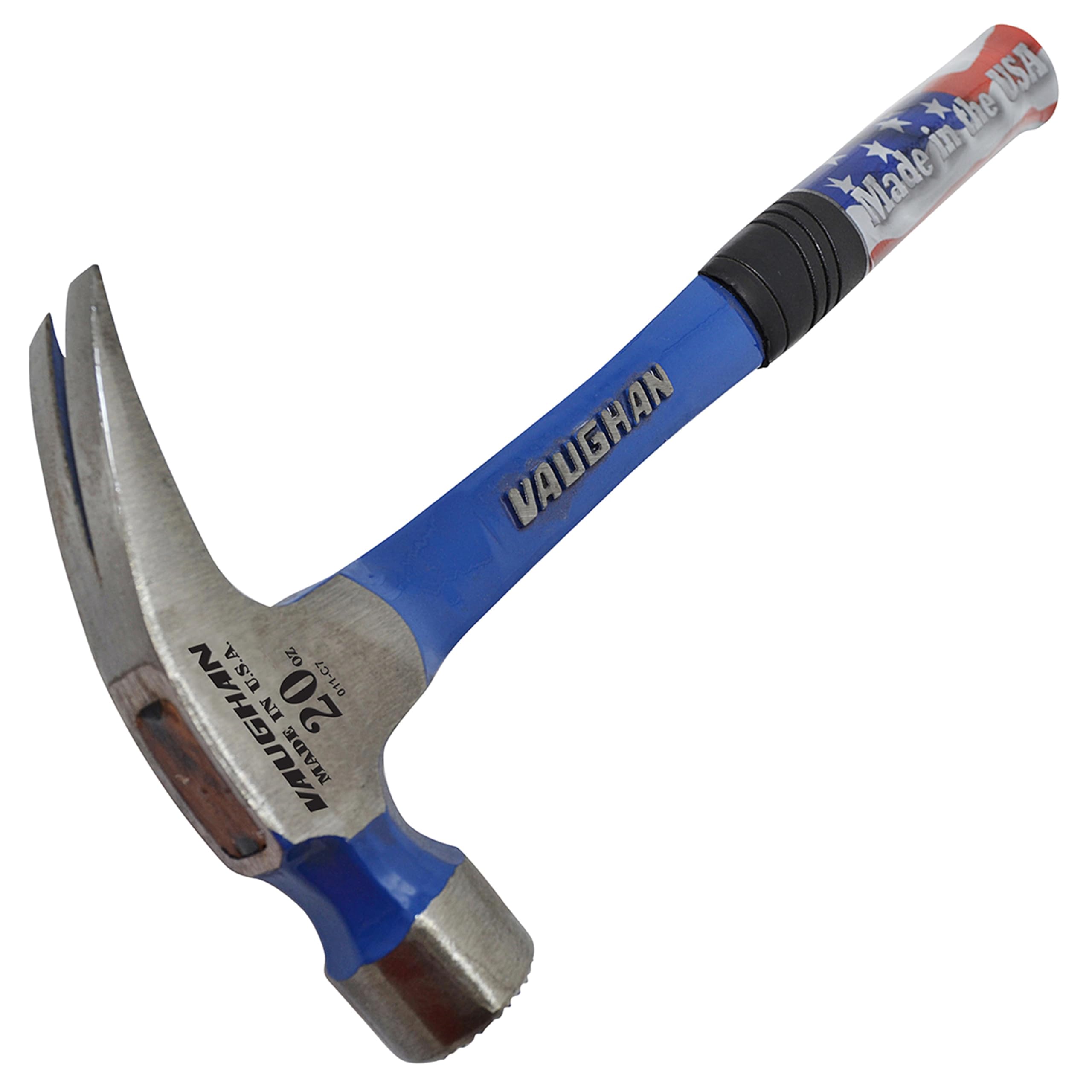 VAUGHAN Steel Eagle Curved Claw Hammer, Made In The USA, Shock Block ...