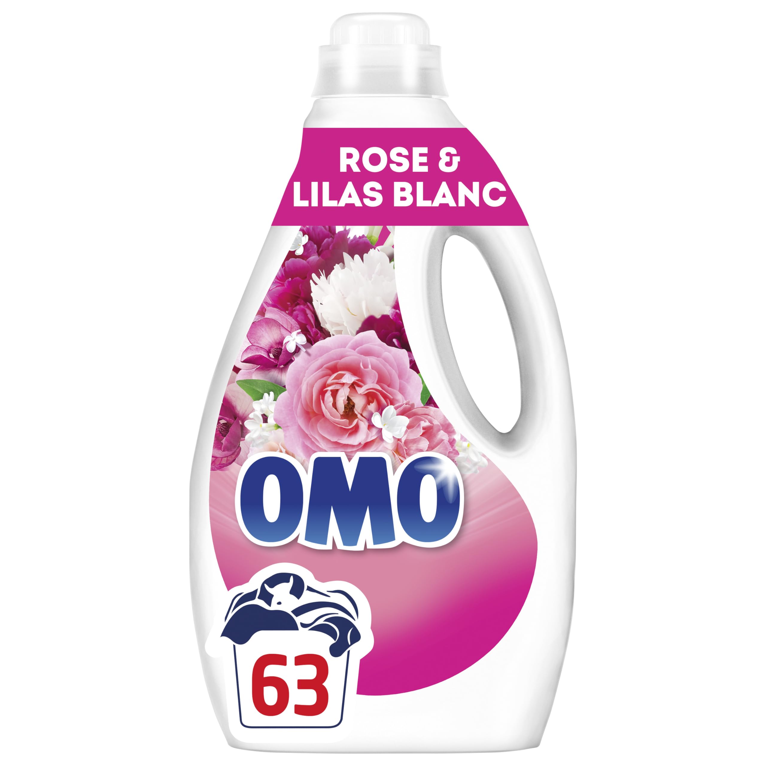 Omo Lessive Liquide Rose Lilas Blanc 2,646L - 63 Lavages : Amazon.fr ...