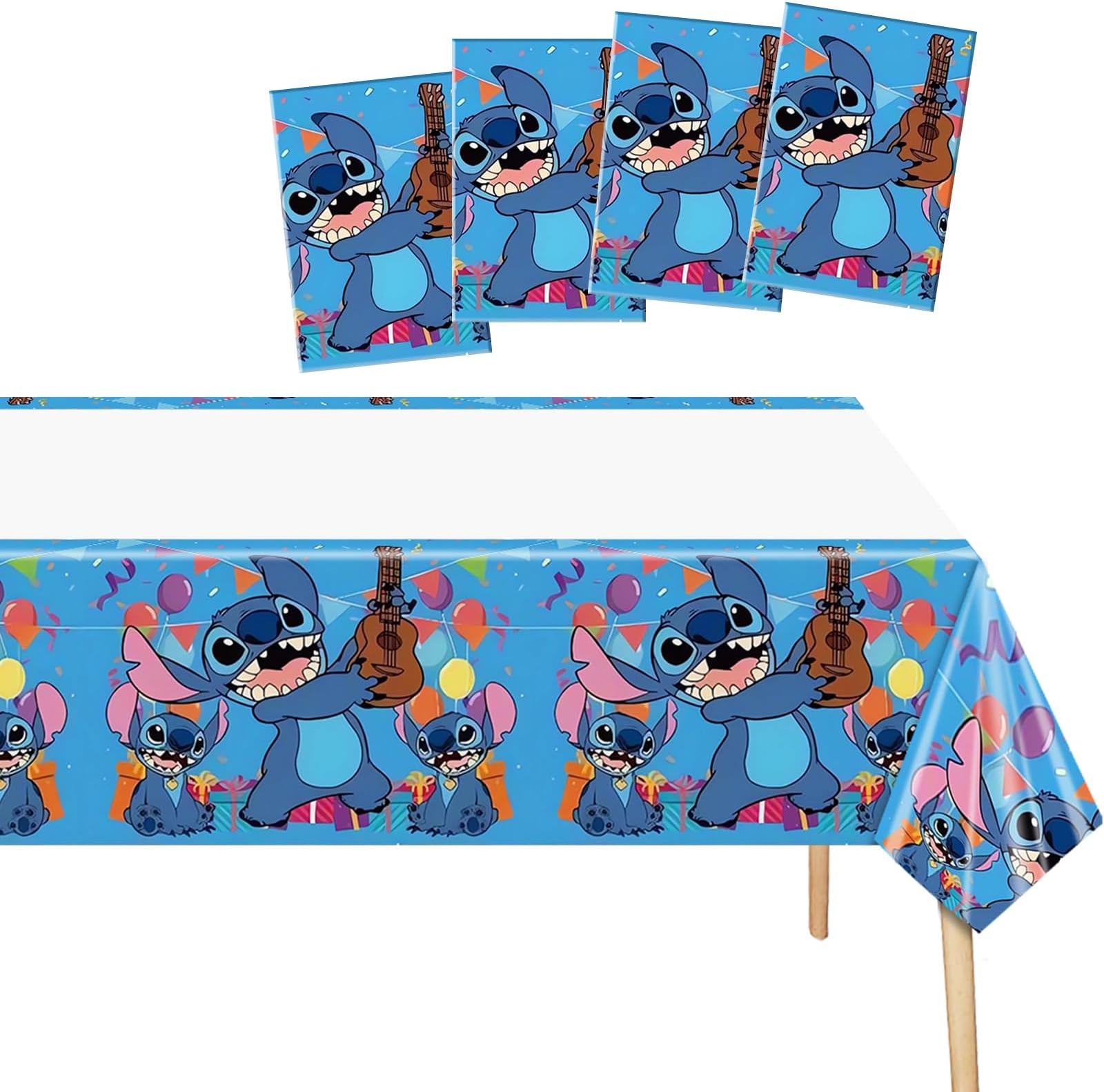 Amazon.com: KULINAN 4 PCS Stitch Birthday Party Tablecloth 42.5 x 70.8 ...