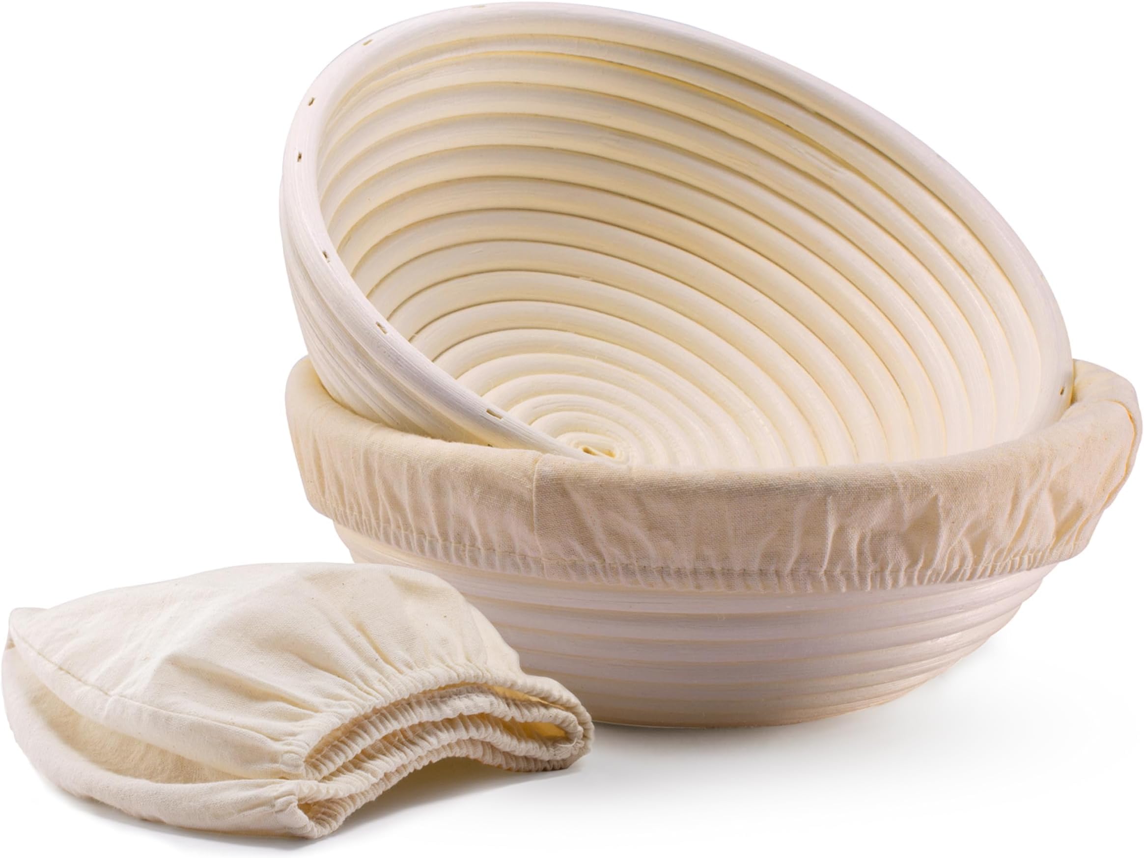 Amazon.com: 10 inch Round Bread Banneton Proofing Basket & Liner SUGUS ...