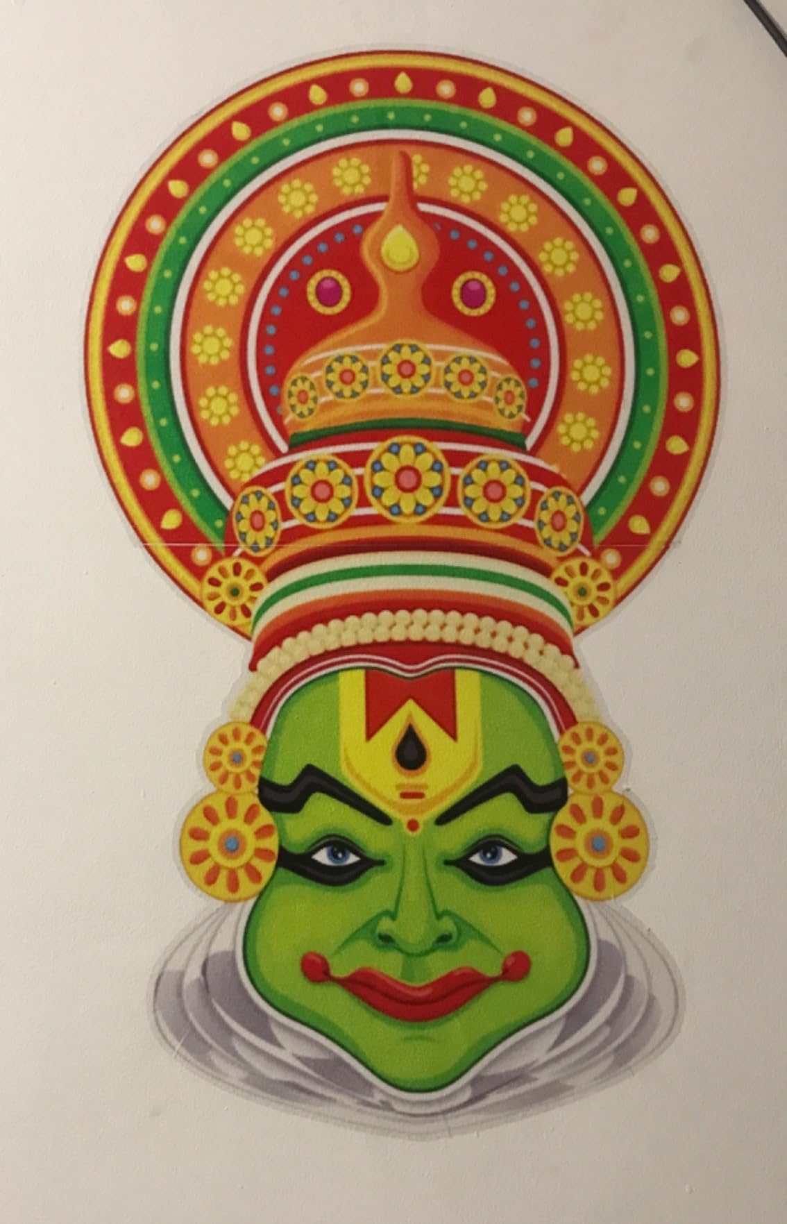 INKEDIFY 75 cm Traditional Kerala Kathakali Dance Wall Sticker Self ...