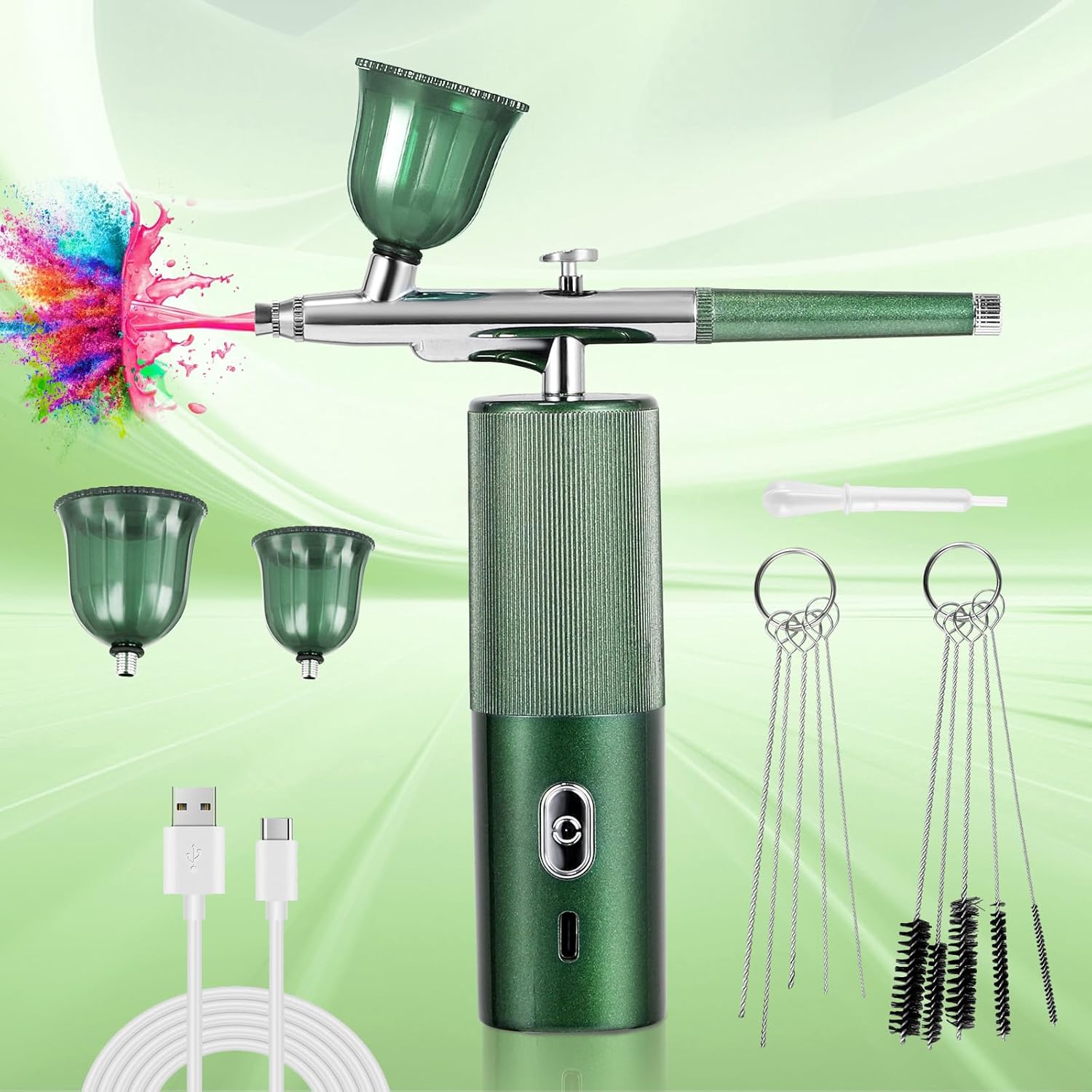 Airbrush Kit with Compressor, Professional Airbrush Set, Cordless ...