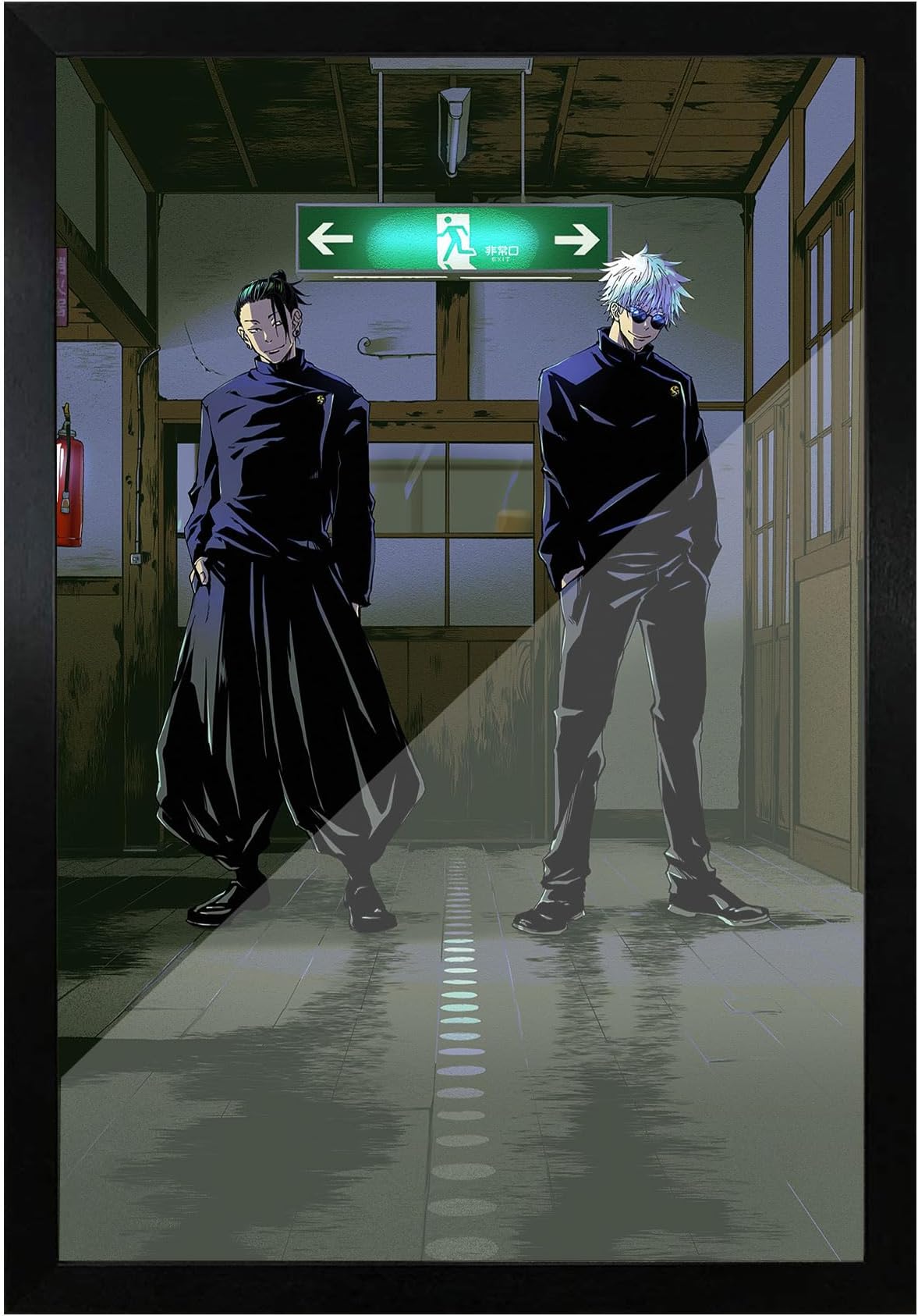 FRAMEO STORE Gojo and Geto Poster Glass frame, Jujutsu Kaisen Poster ...