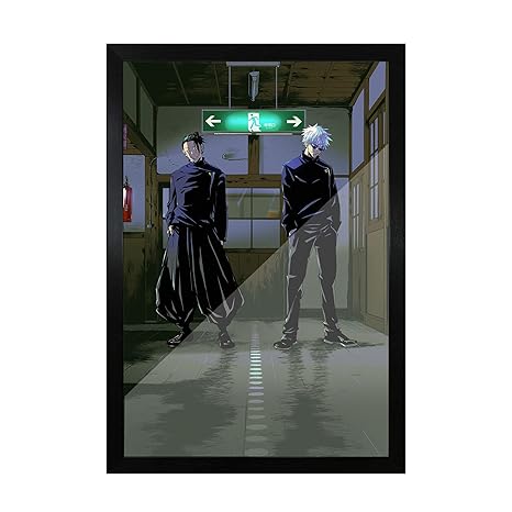 FRAMEO STORE Gojo and Geto Poster Glass frame, Jujutsu Kaisen Poster ...