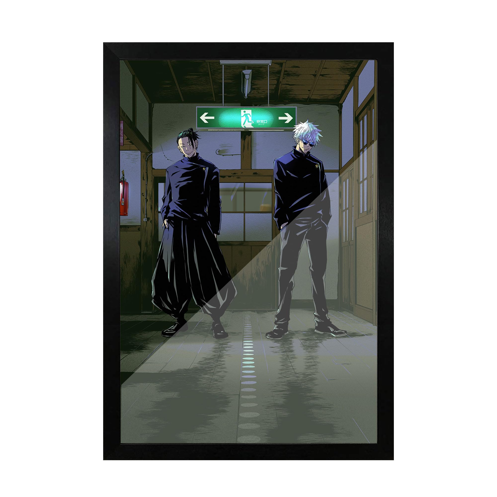 FRAMEO STORE Gojo and Geto Poster Glass frame, Jujutsu Kaisen Poster ...