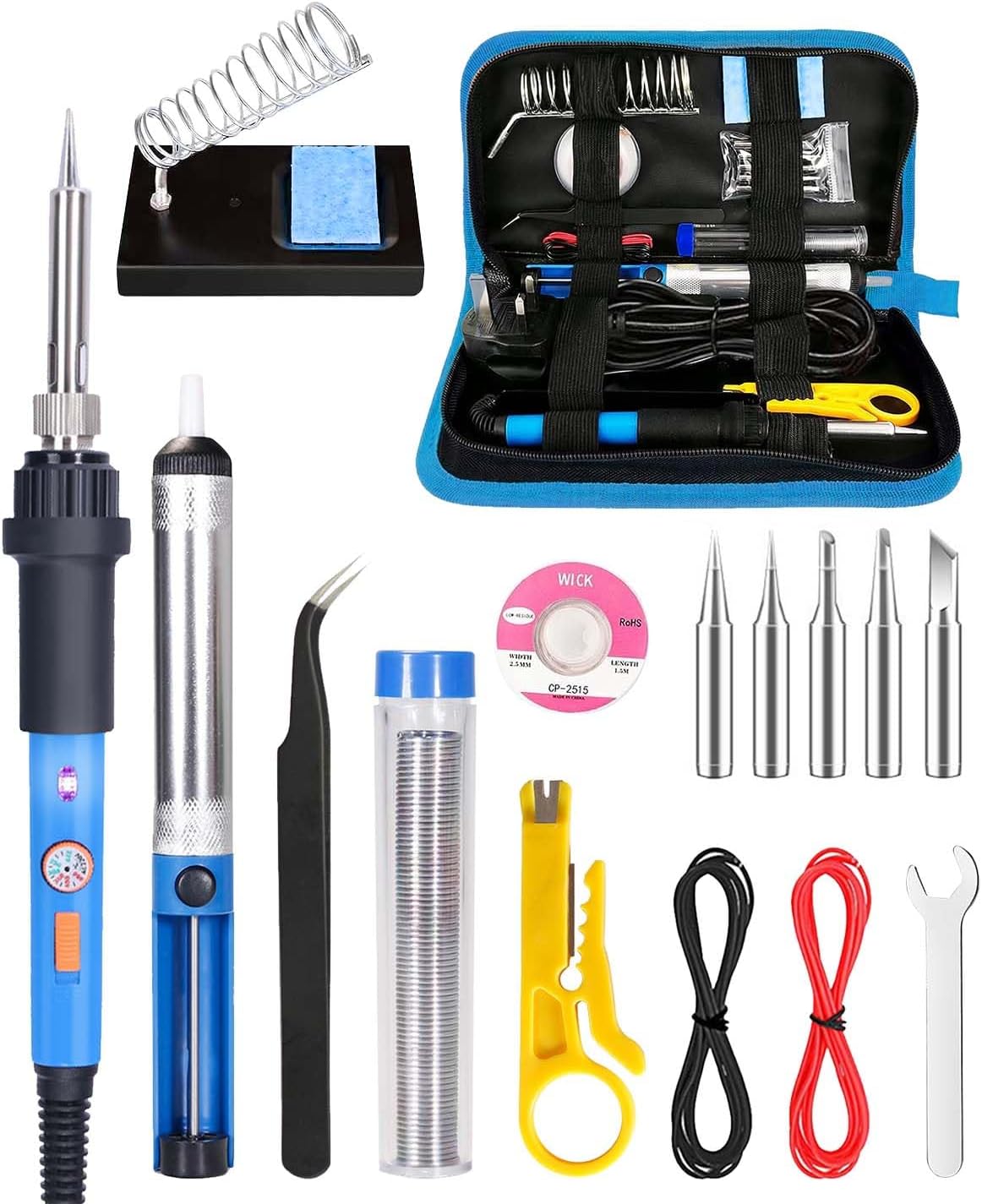 MOXTOYU 17-in-1 Electric Soldering Iron Kit, 60W Soldering Iron with ...