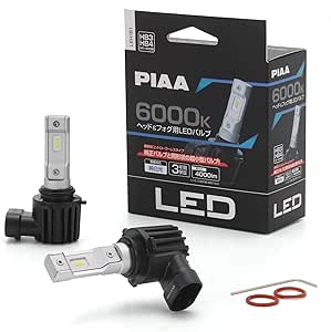 Amazon.co.jp: PIAA ヘッドライト/フォグライト用 LED 6000K 〈コントローラーレスタイプ〉 12V 18W 4000lm HB3/4 HIR1/2 3年保証 車検対応 ...