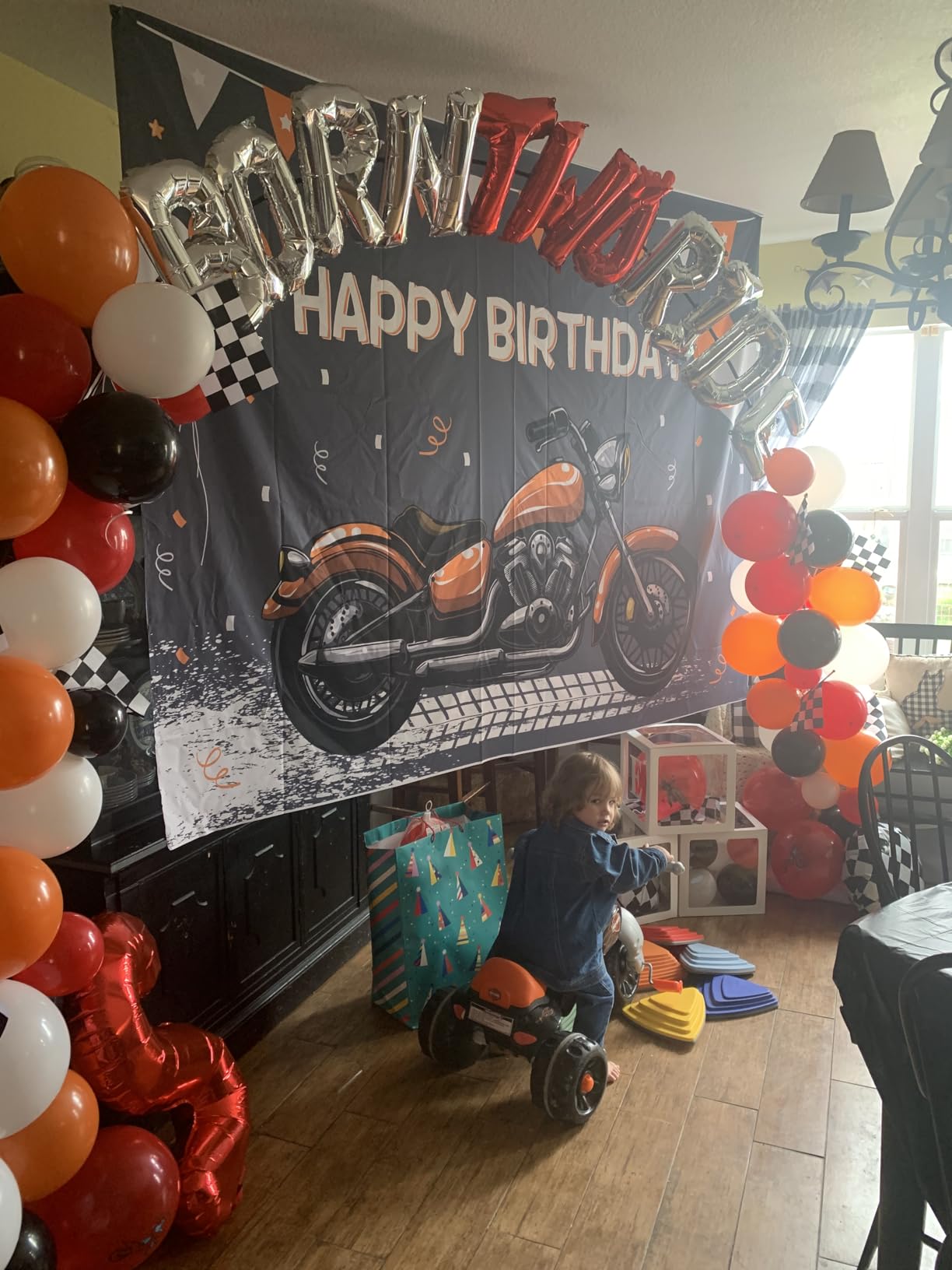 Amazon.com: 85Pcs Motorcycle 2nd Birthday Party Decorations for Boy ...