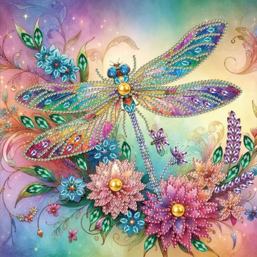 Amazon.com: Acudotr Diamond Painting Kits for Adults Dragonfly, 5D ...