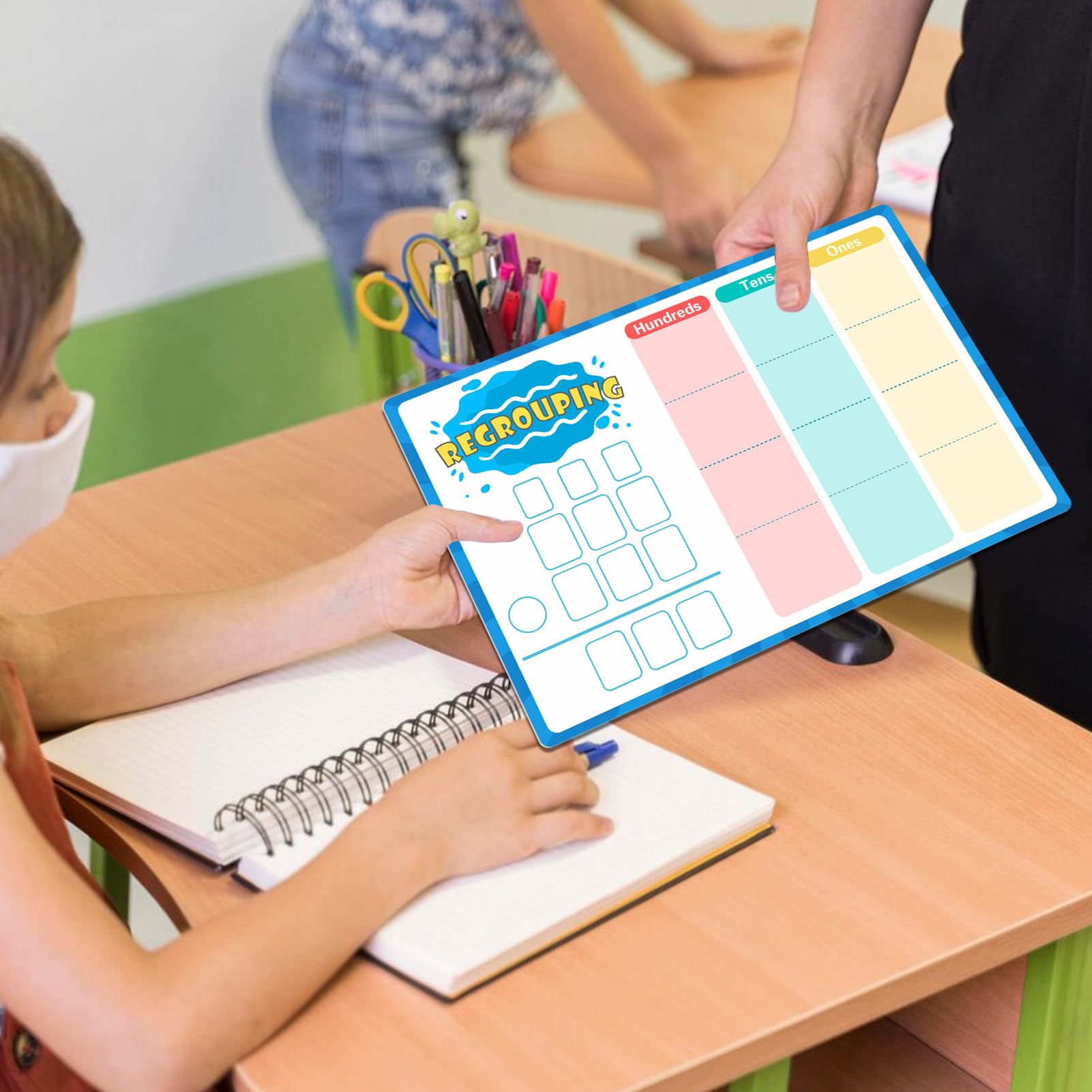 Snapklik.com : Dry Erase Place Value Whiteboard, 9" X 12" Double Sided ...