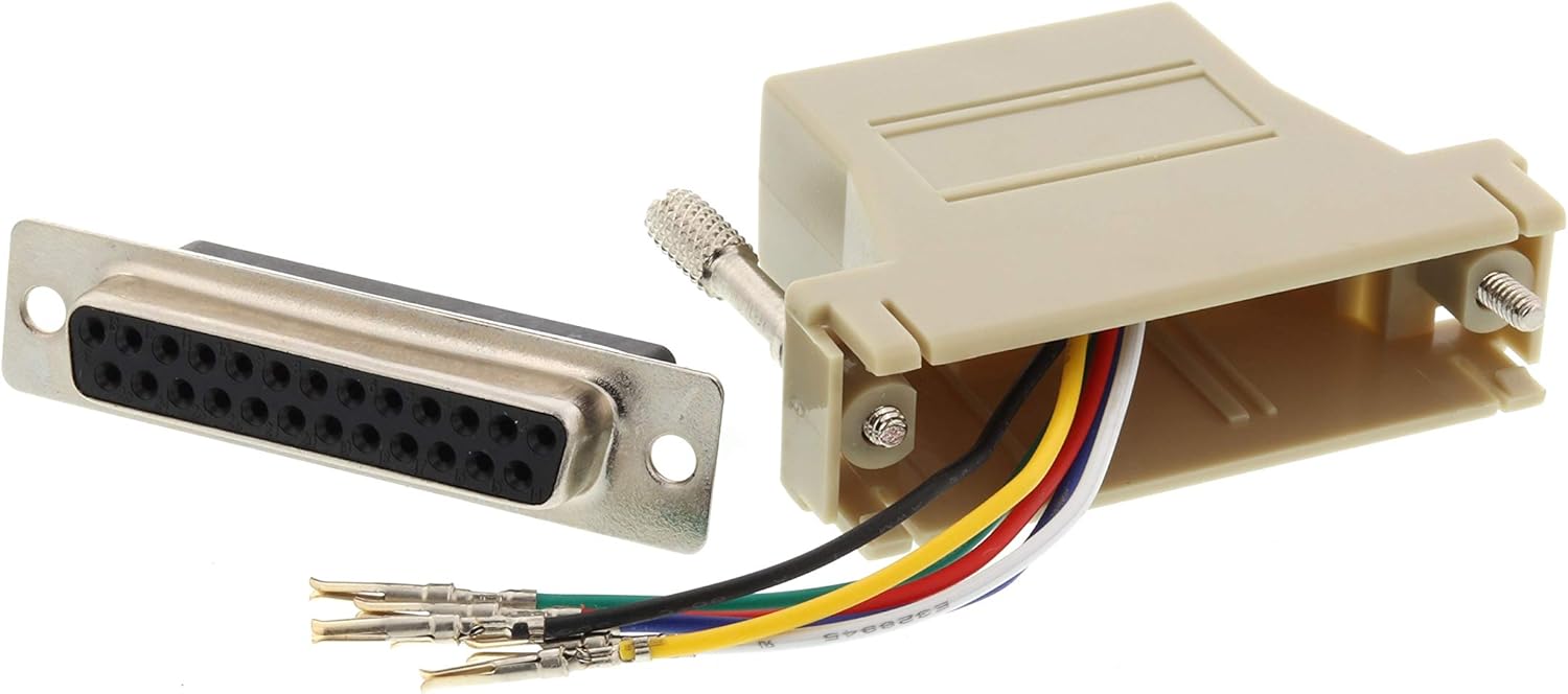 Amazon.com: Modular Adapter Kit - DB25 Female to RJ11 / RJ12 - Beige ...