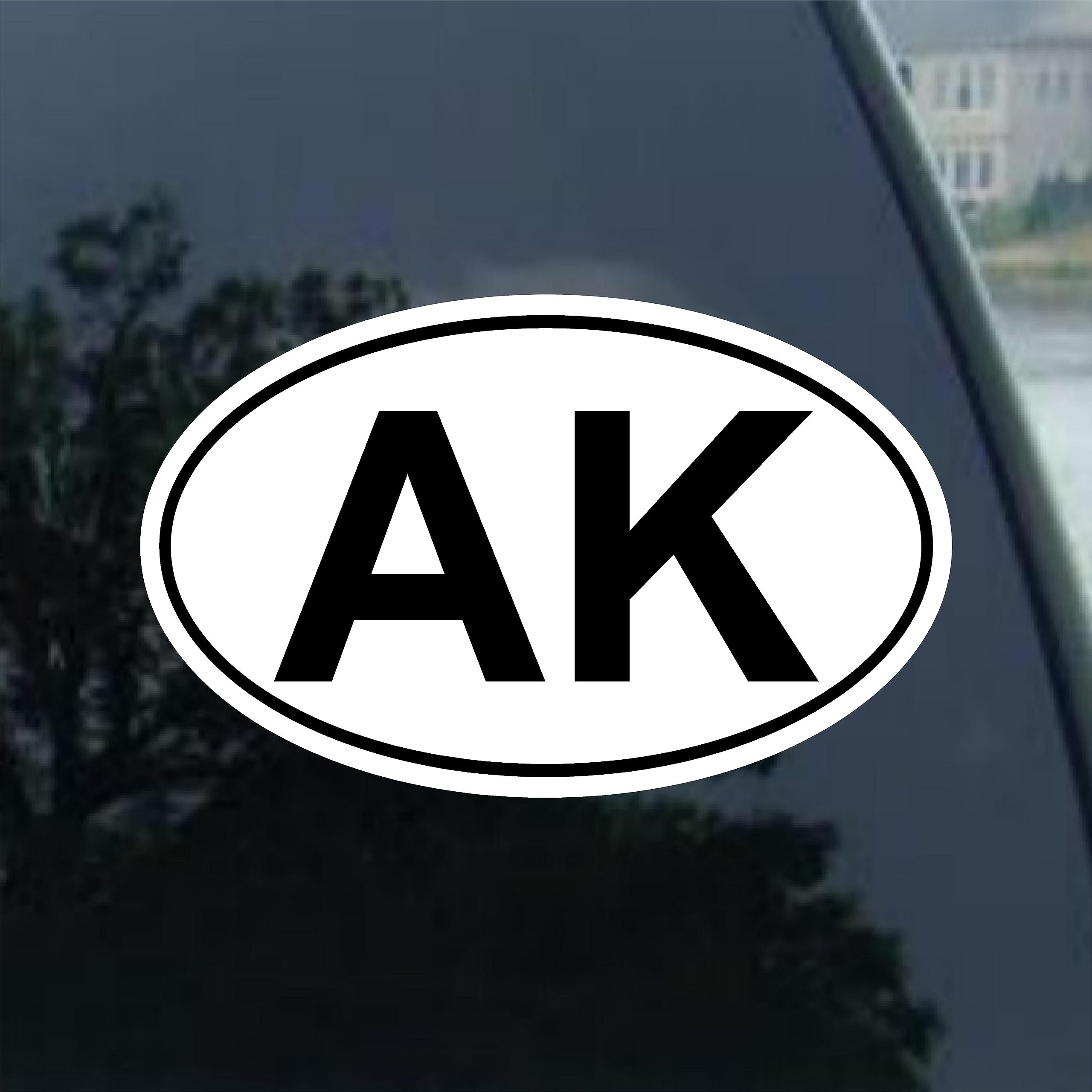 Amazon.com: Alaska (AK) Euro Oval Bumper Sticker : Automotive
