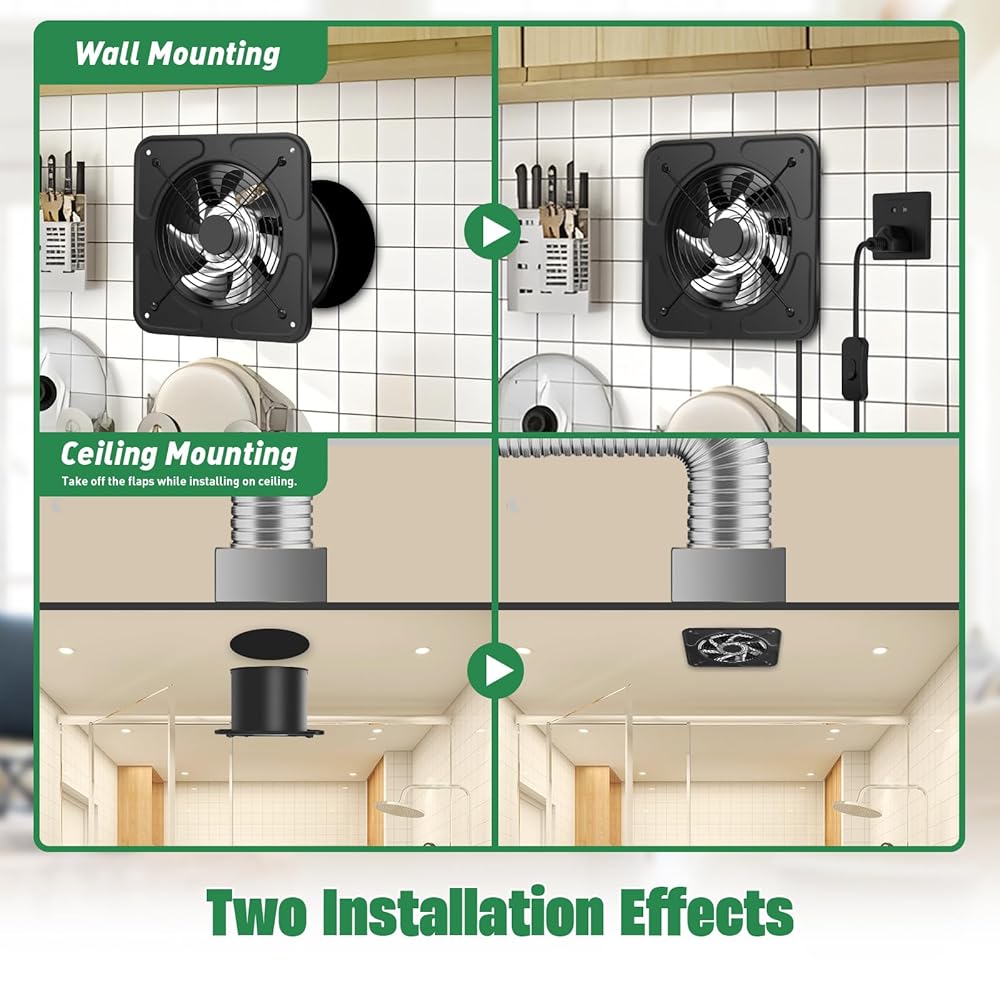 YOZON 6 Inch Attic Exhaust Fan with Switch, 420CFM Bahrain | Ubuy