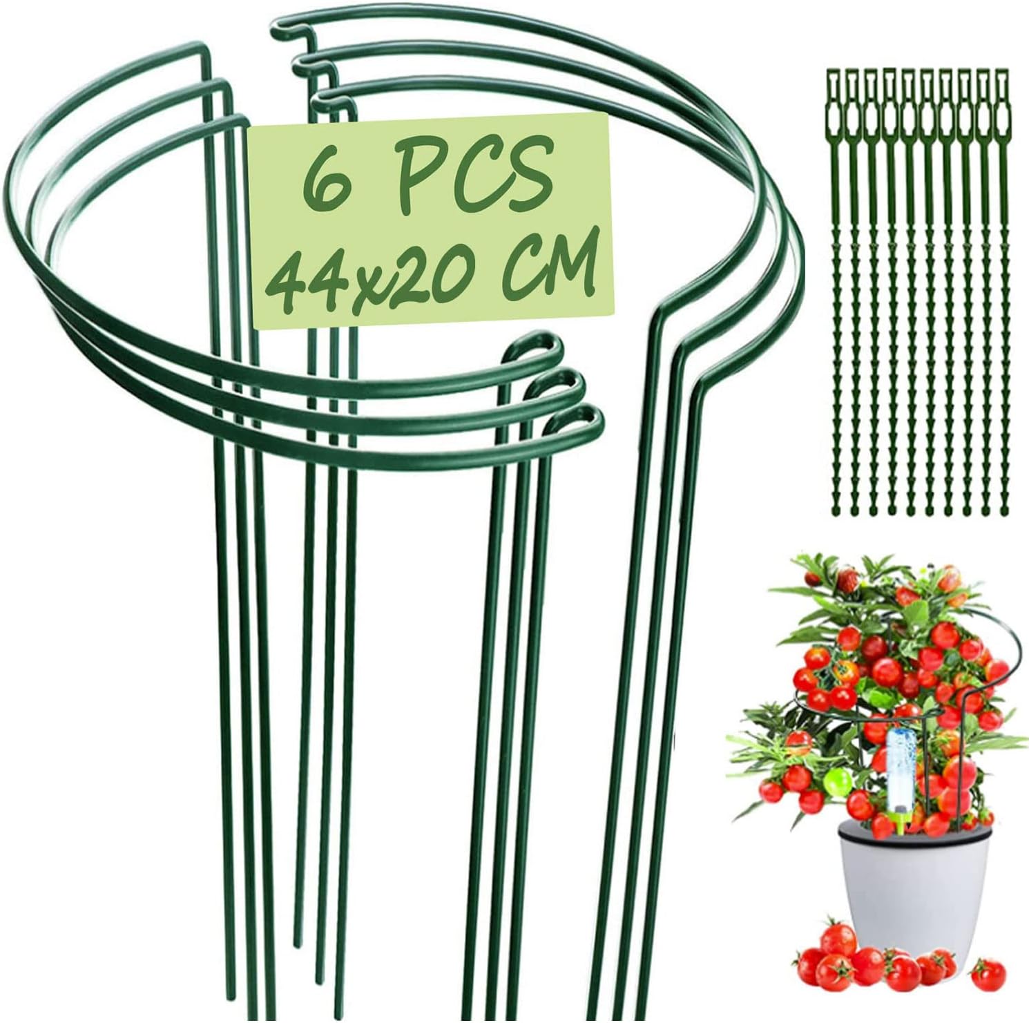 Garden Flower Support Ring,Ompinda Plastic Plant Support Plant Stakes ...