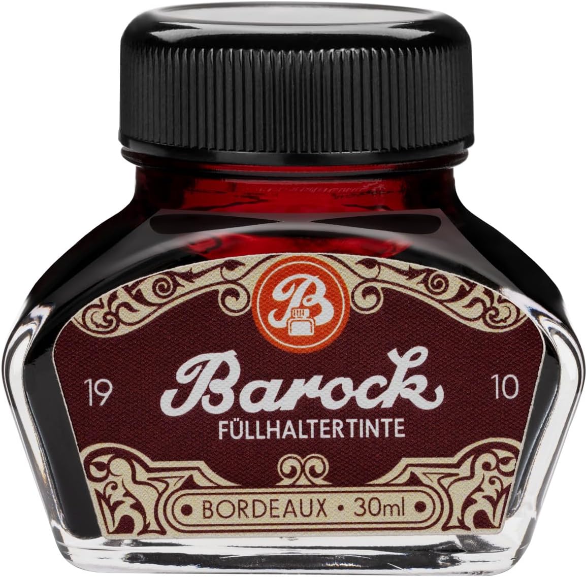 Barock 1910 Bordeaux Writing Ink, Writing Ink for Fountain Pens, Glass ...