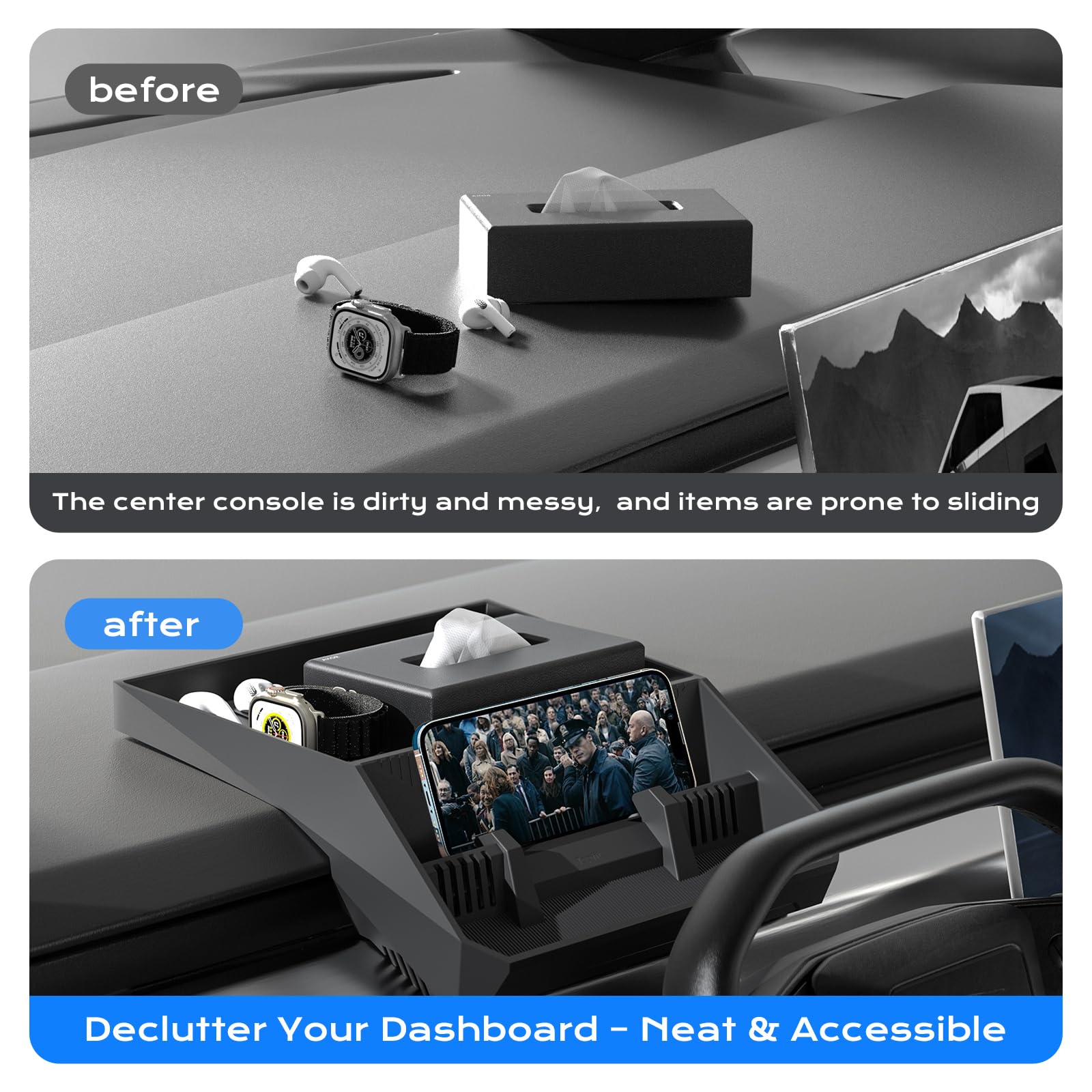 Snapklik.com : TSELLER For 2025 2024 Tesla Cybertruck Center Console ...