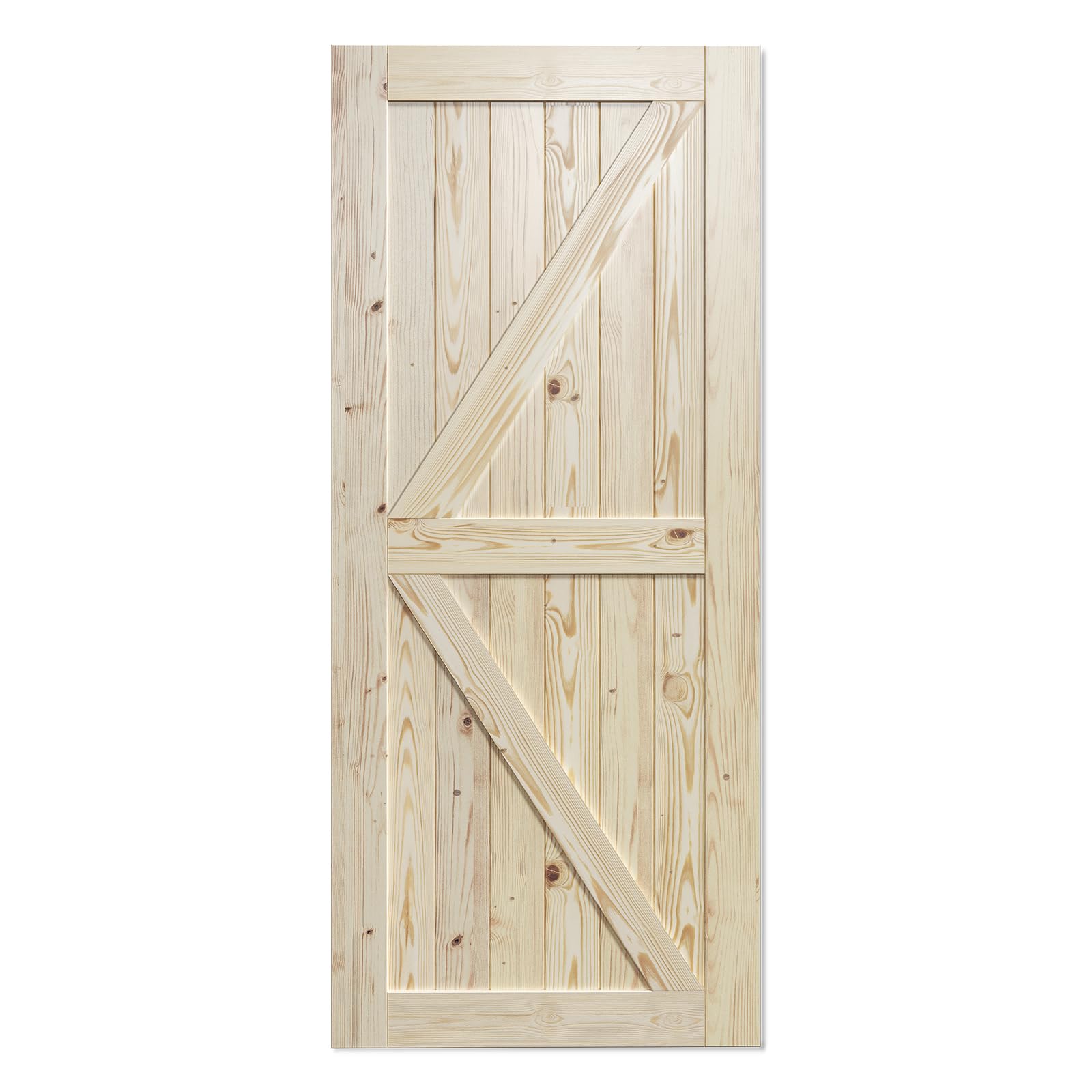 Snapklik.com : SmartStandard 38in X 84in Sliding Barn Wood Door Pre ...