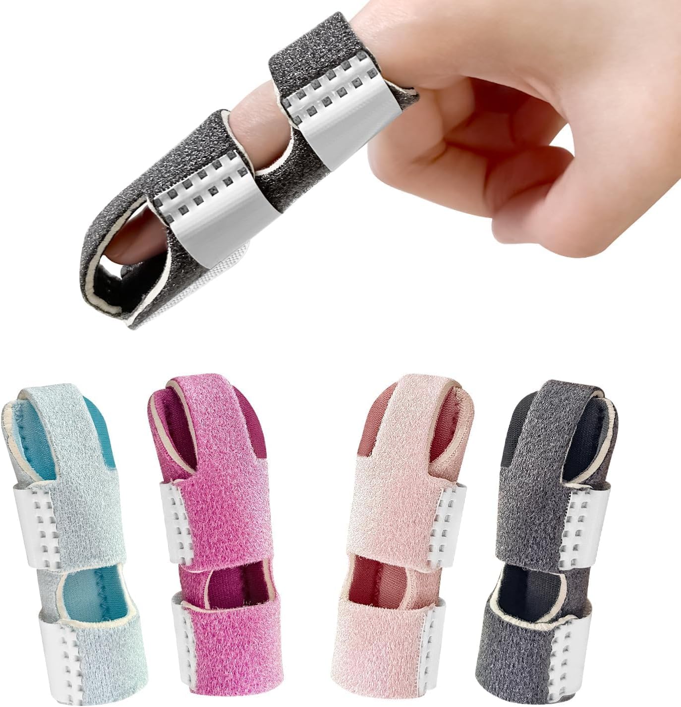 4 Pcs Trigger Finger Splint,FUNCYboo Trigger Finger Brace Support ...