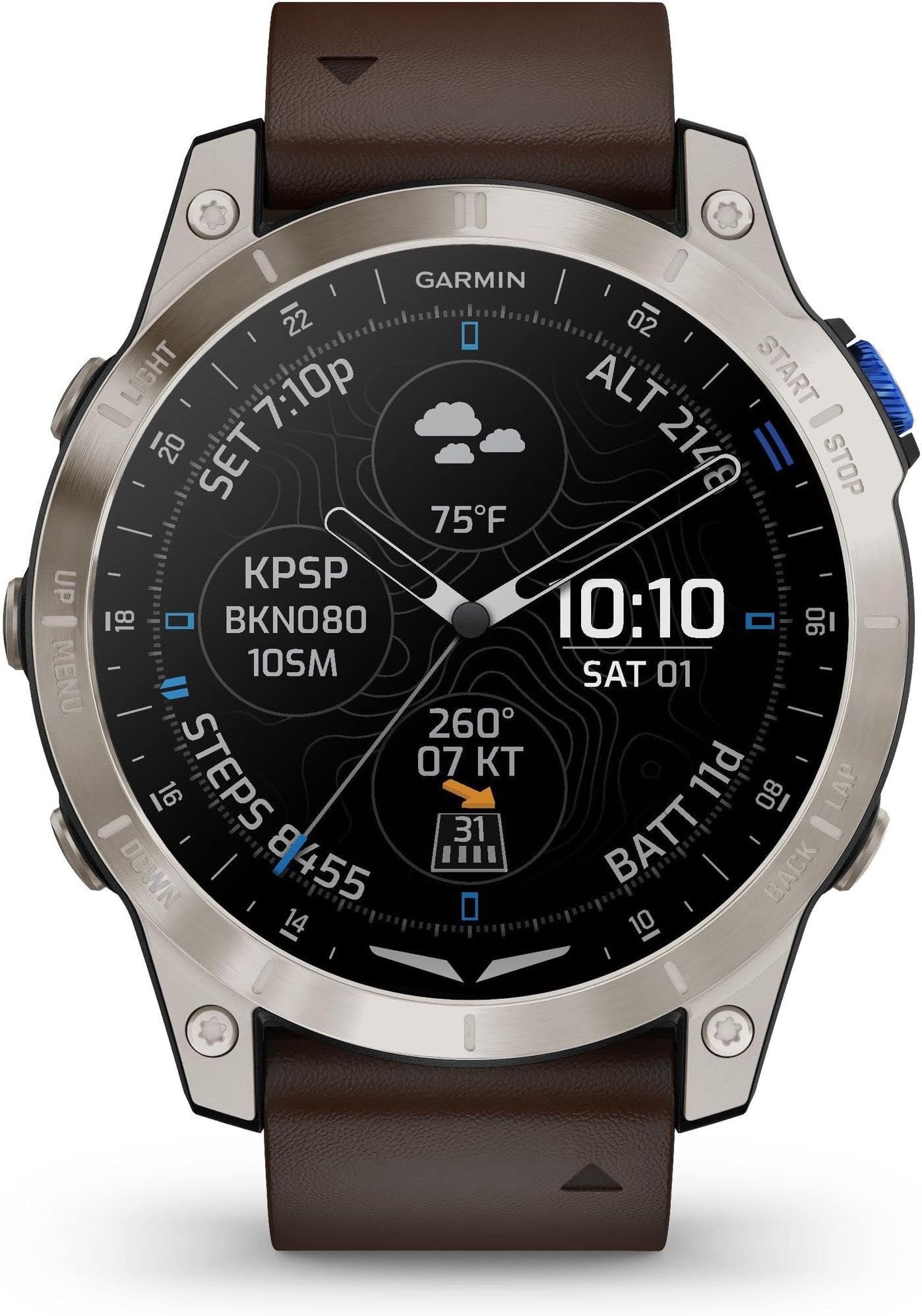 Garmin D2(TM) Mach 1 010-02582-55 Smartwatch Bluetooth, GPS, Heart Rate ...